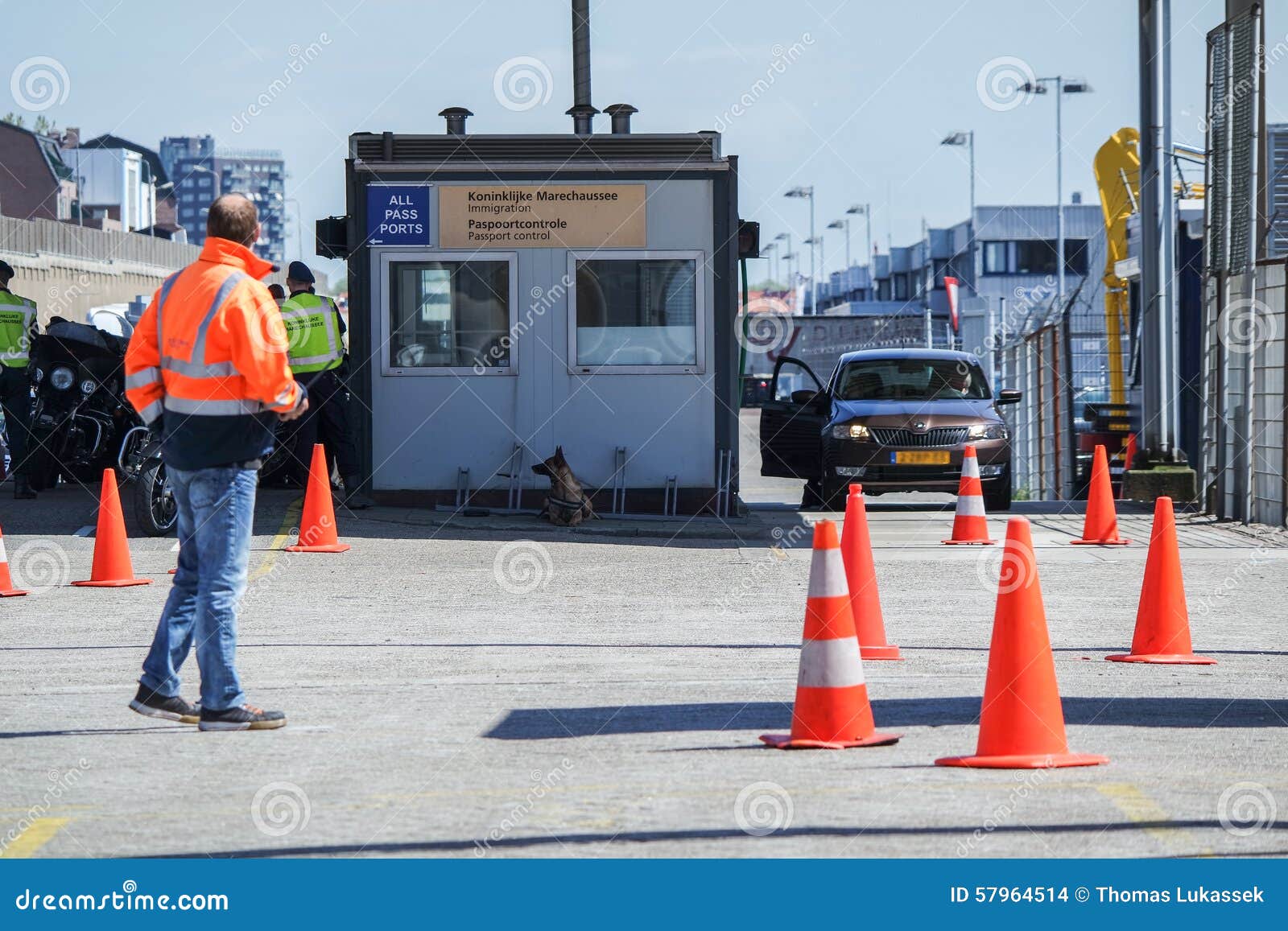 Border Control Checking the Immigration at Harbour Editorial Stock ...