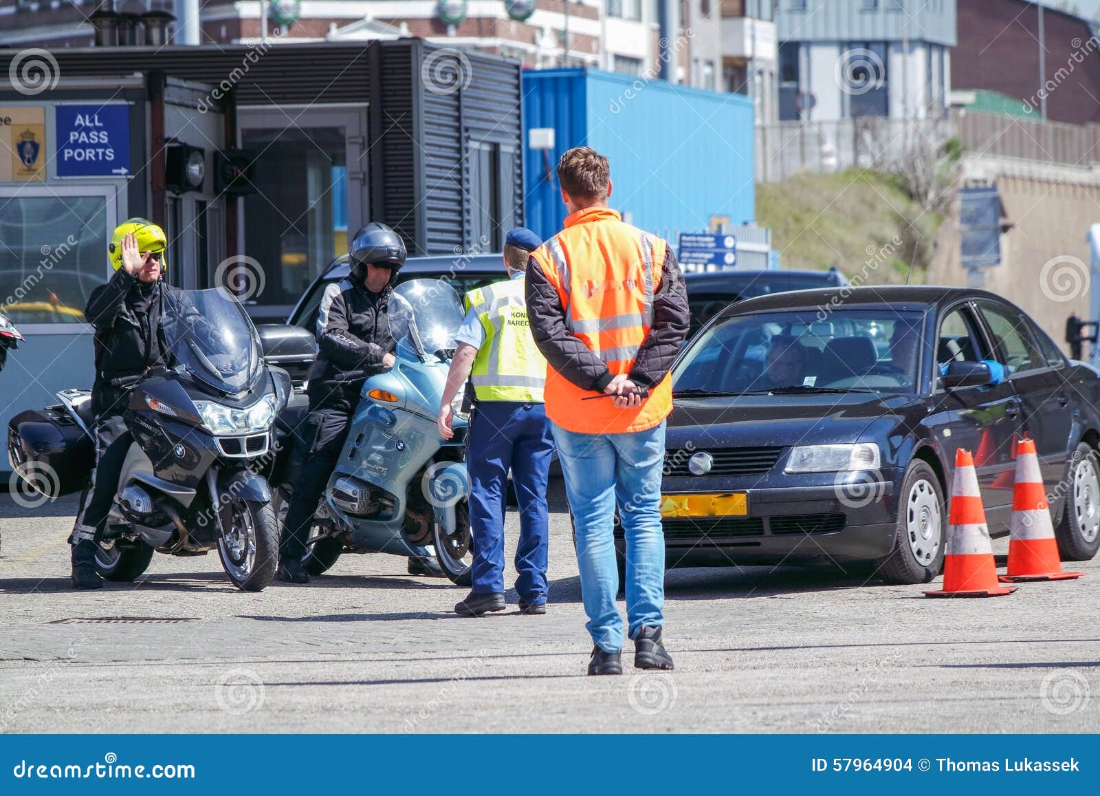 Border Control Checking the Immigration at Harbour Editorial Stock ...