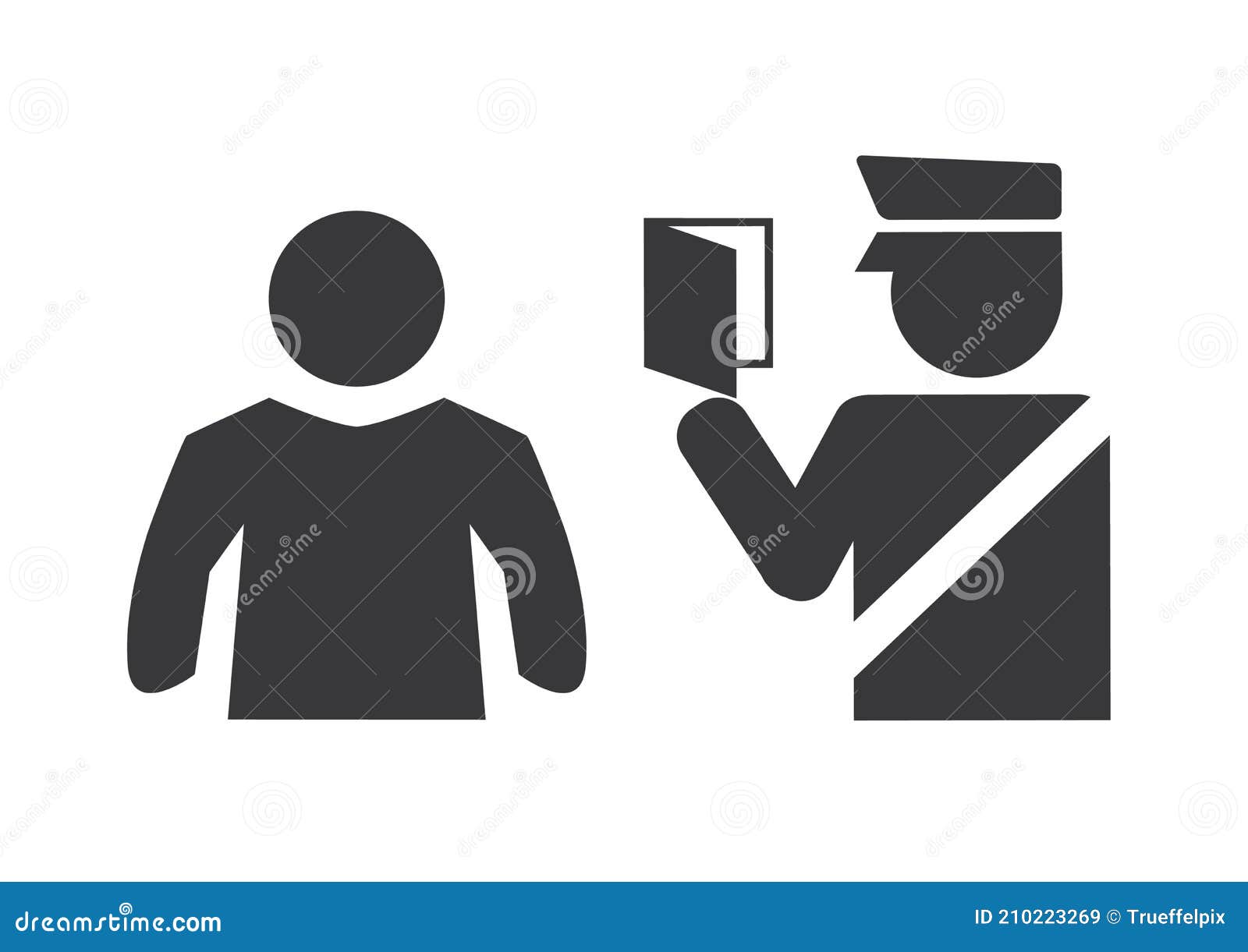 Border Crossing and Passport Controlr - Vector Illustration Stock ...