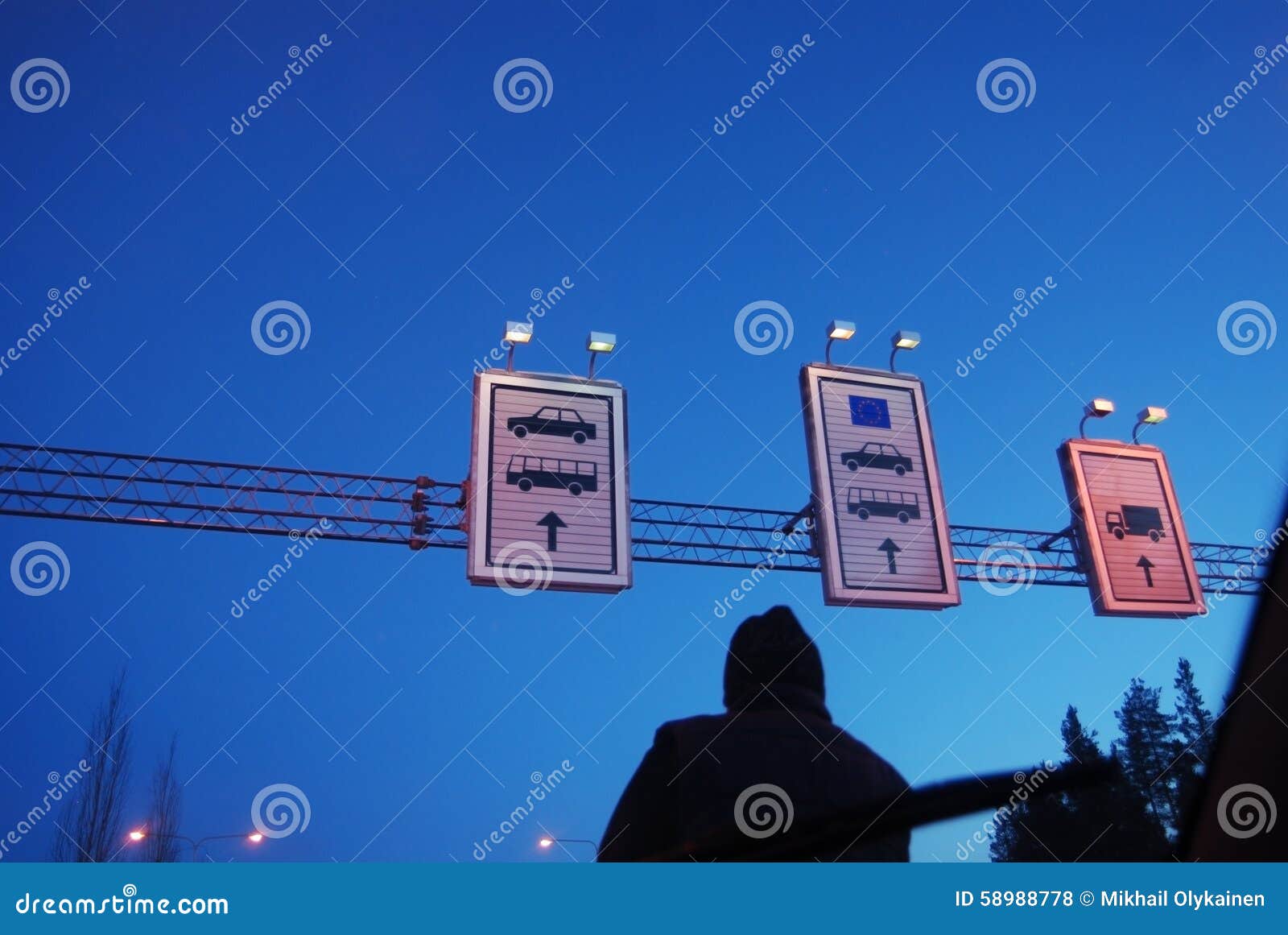 Border Crossing Road Sign Royalty-Free Stock Photo | CartoonDealer.com ...