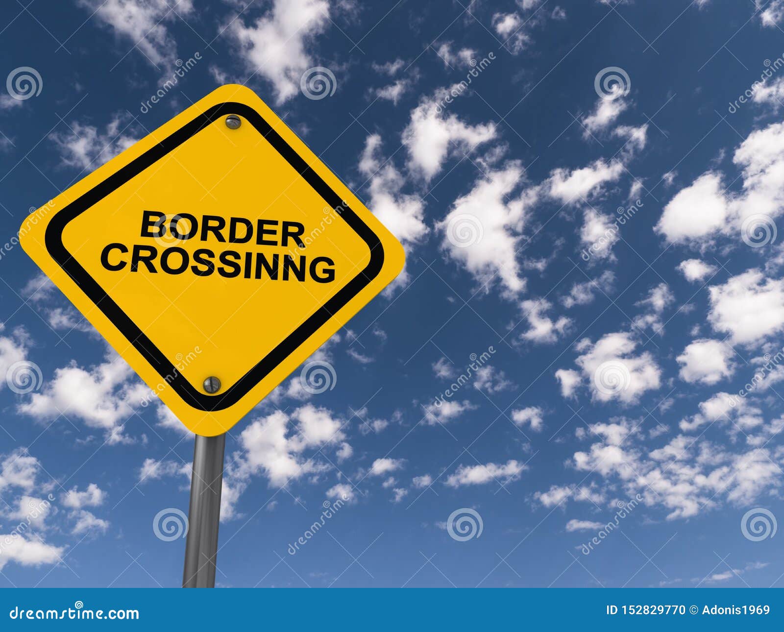 Border crossing stock illustration. Illustration of caution - 152829770