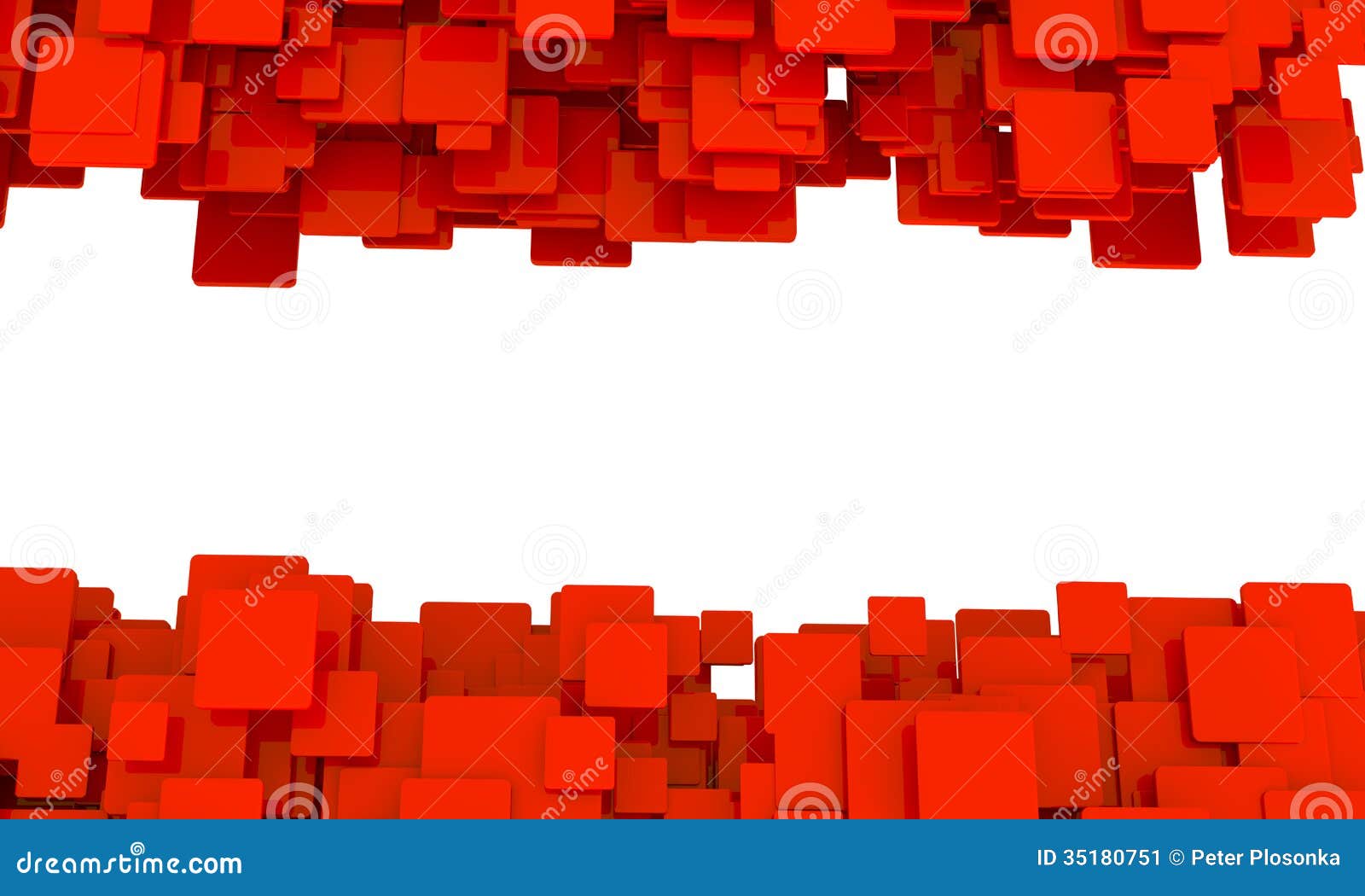 Border of 3d red cubes stock illustration. Illustration of abstract ...