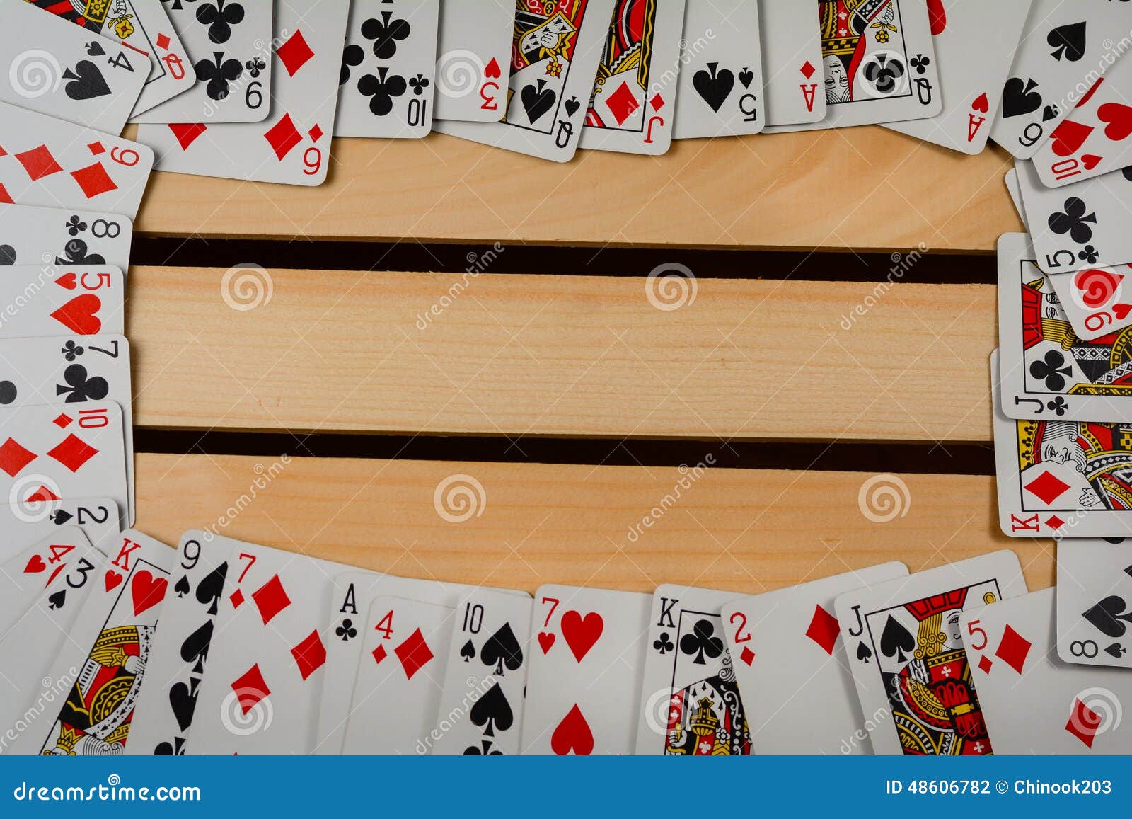 Border of a deck of cards stock photo. Image of framed - 48606782