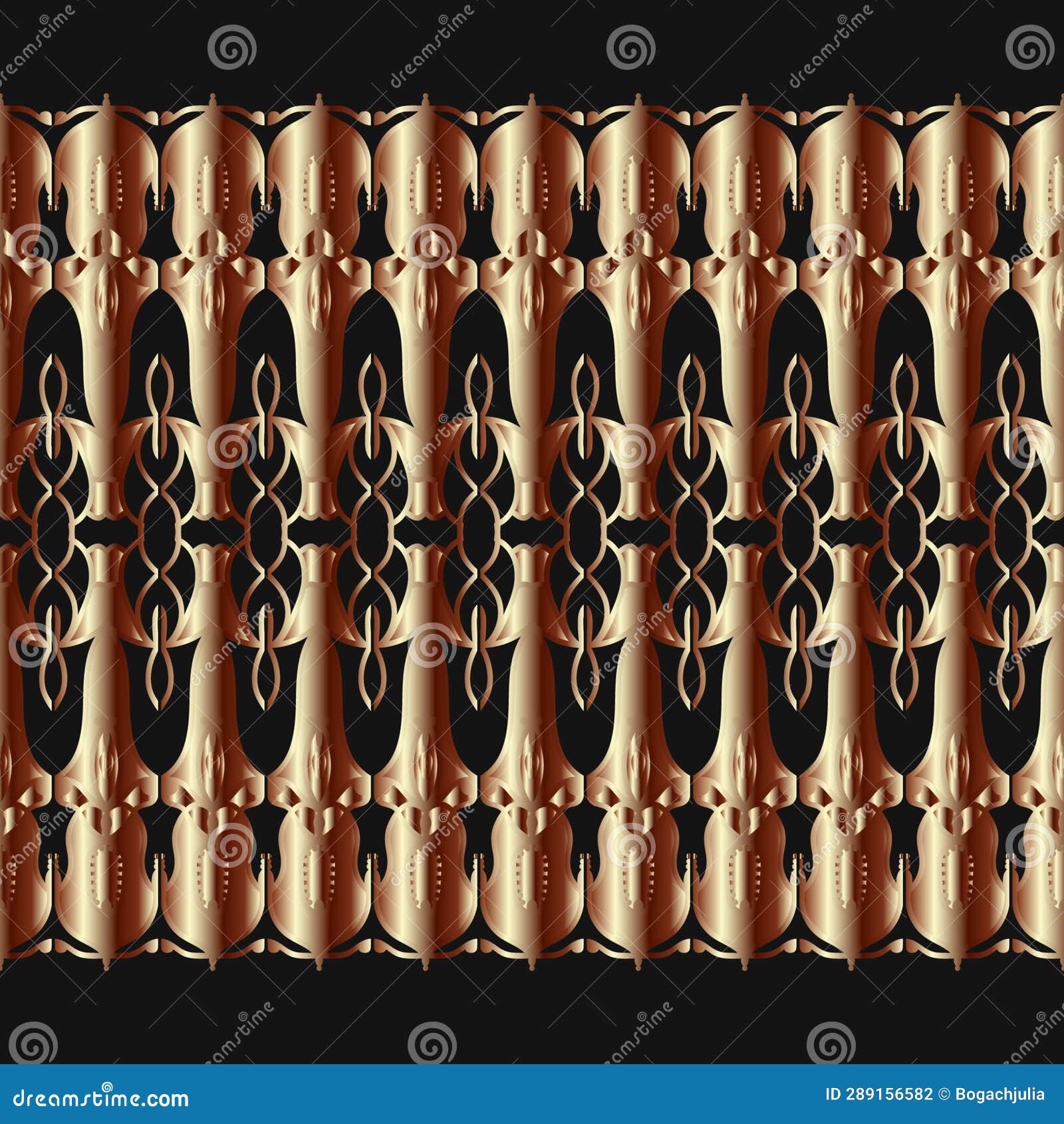 Border Decoration Elements Pattern. Stock Illustration - Illustration ...