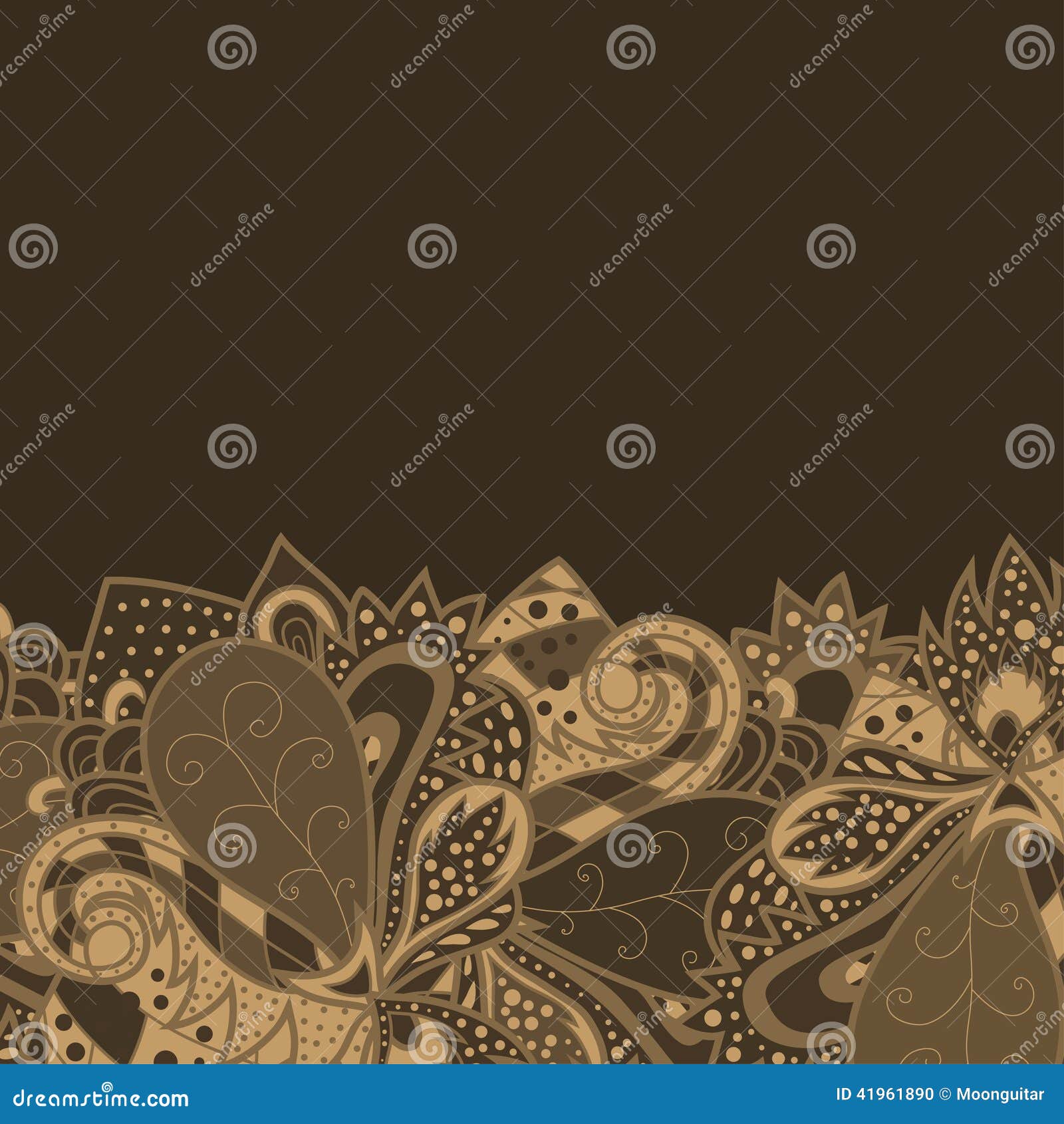 Border with Decorative Elements. Abstract Invitation Card, Template ...