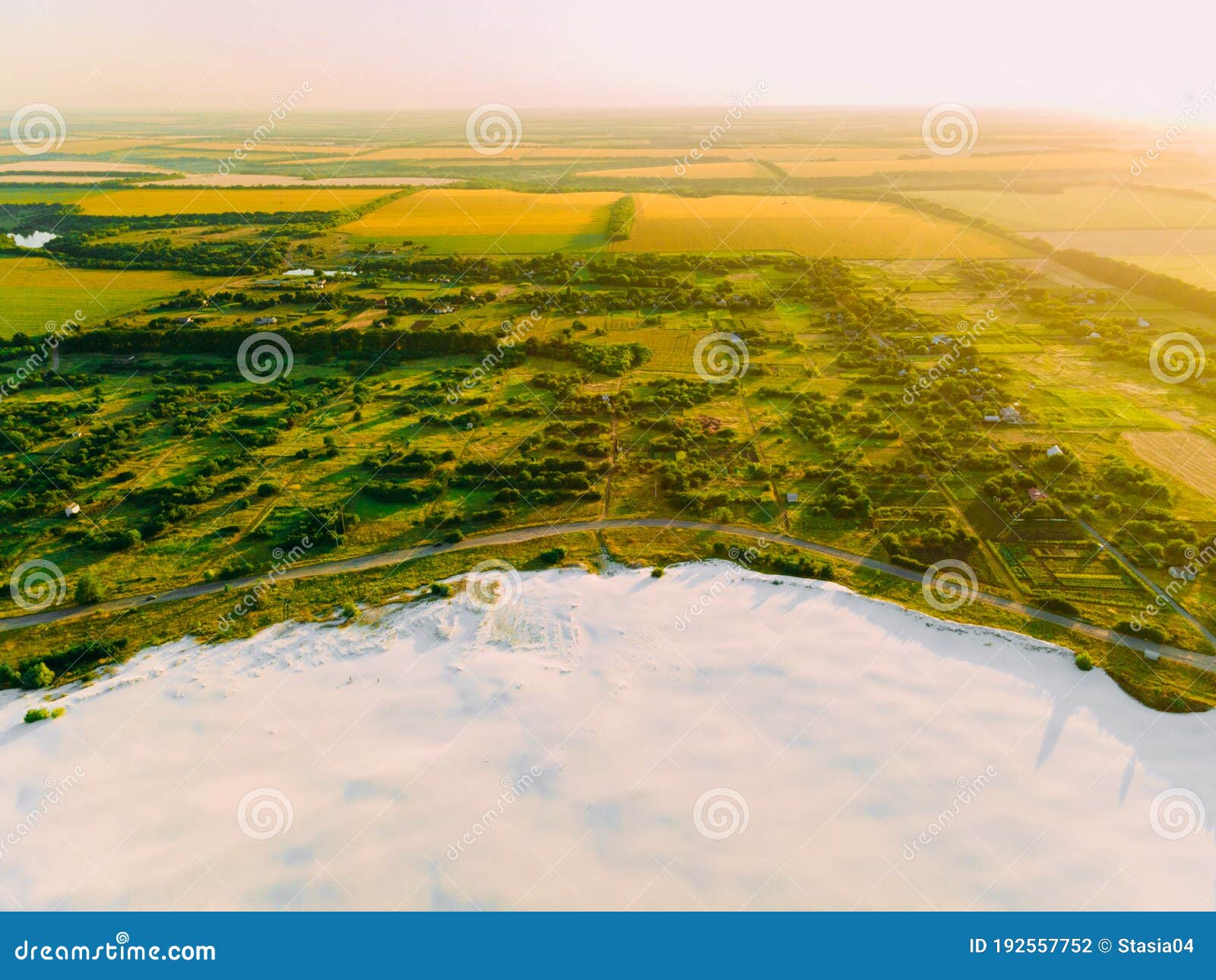 Border of Desert and Green Meadow is a Result Human Destructive ...