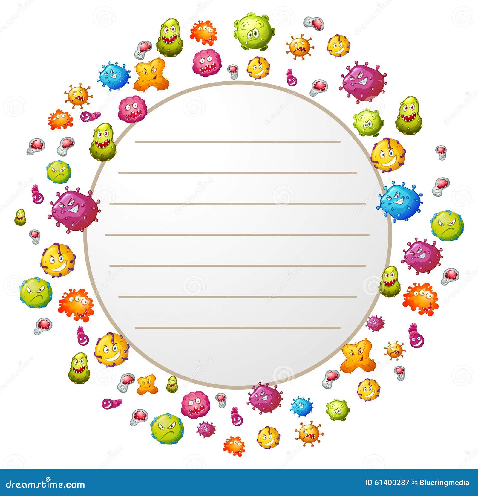 Bacteria Border Royalty-Free Stock Image | CartoonDealer.com #8869462