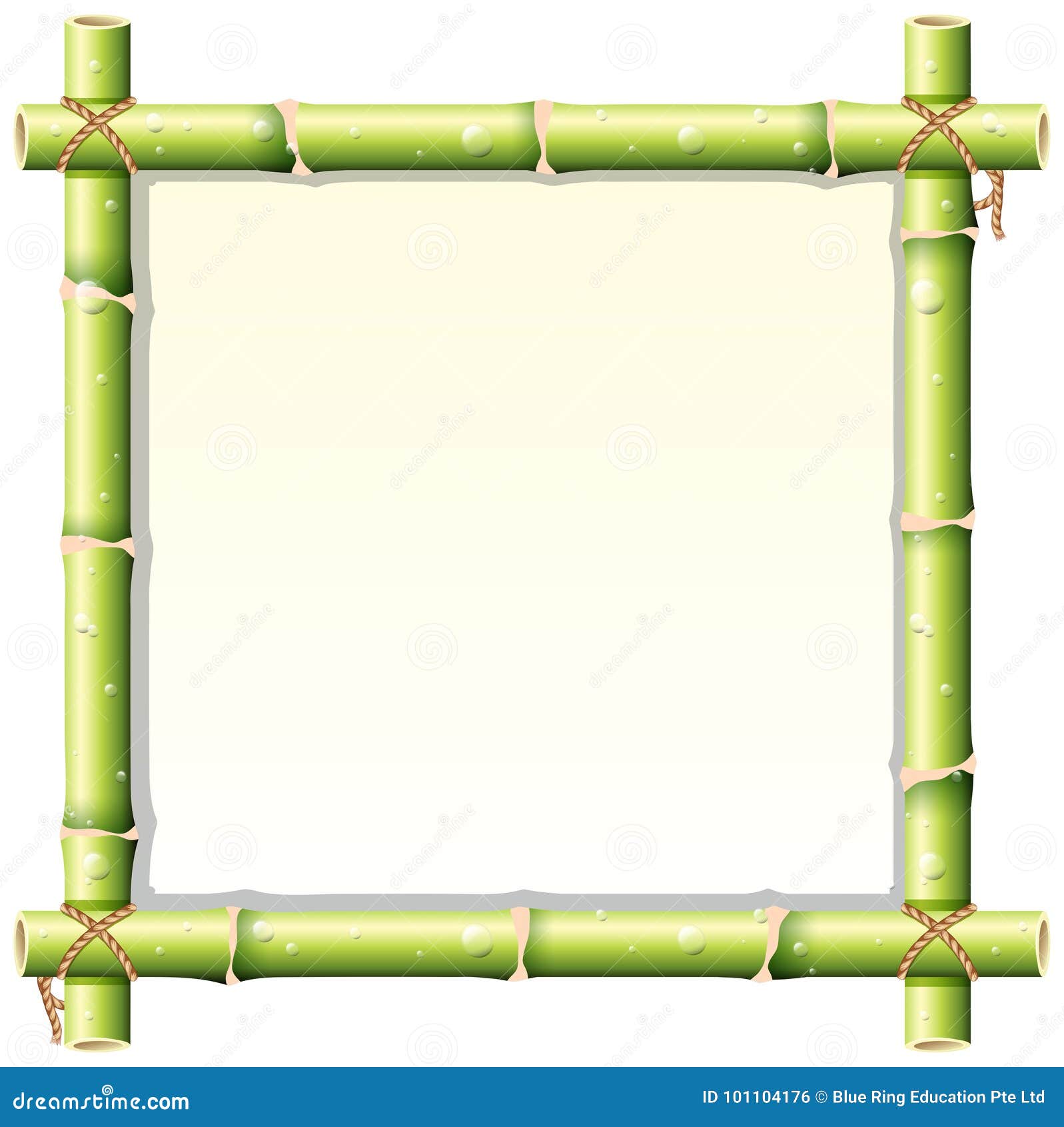 Border Design with Bamboo Stem Stock Vector - Illustration of gardening ...