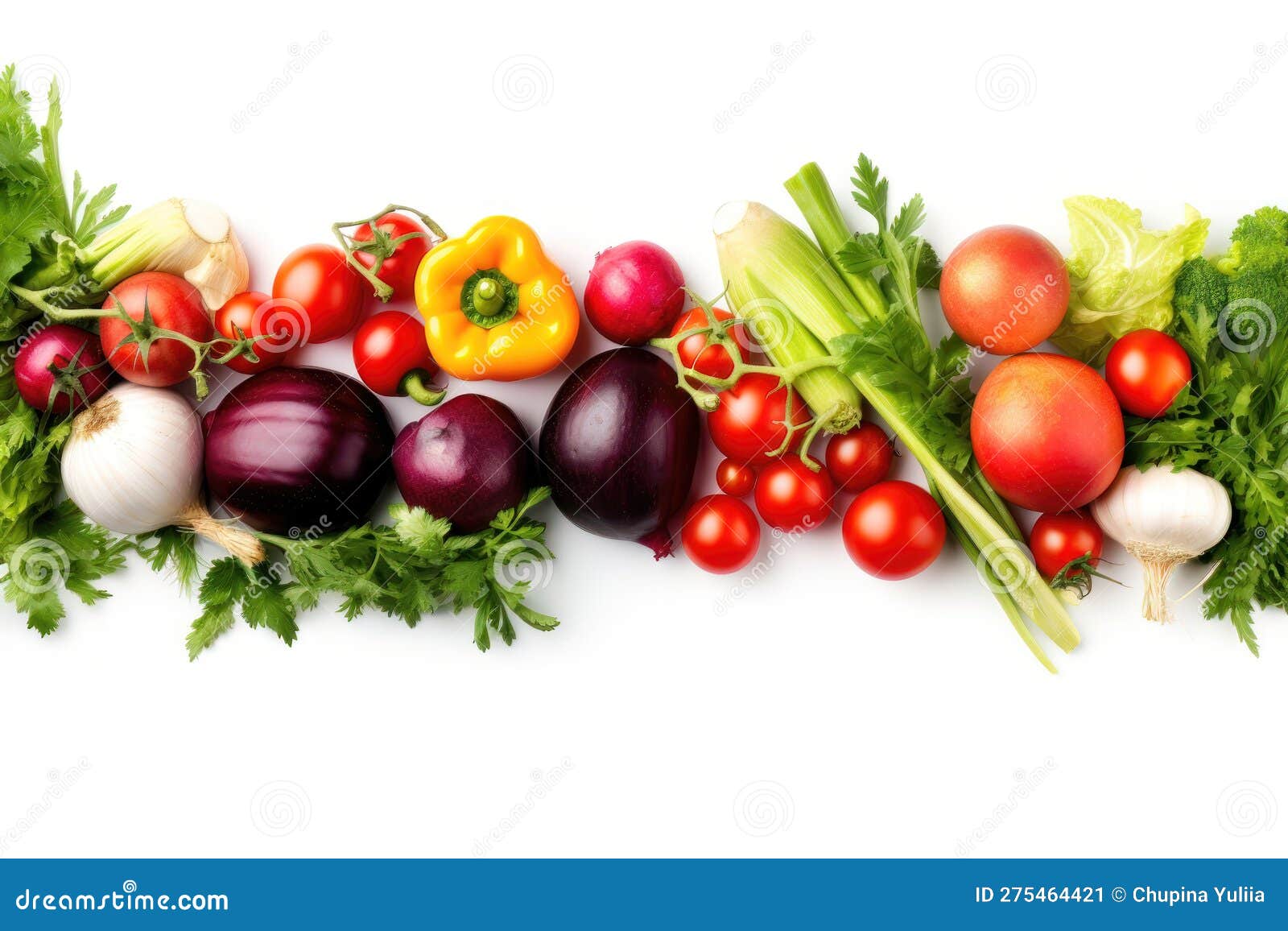 Border Design of Fresh Vegetables, Isolated on White. AI Generated ...