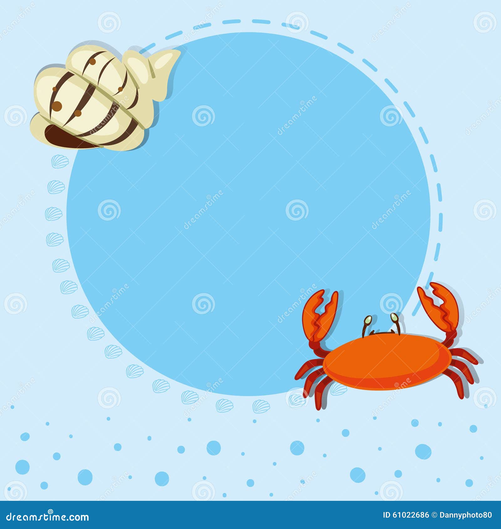 Sea Border With Shell And Algae Royalty-Free Stock Photography ...