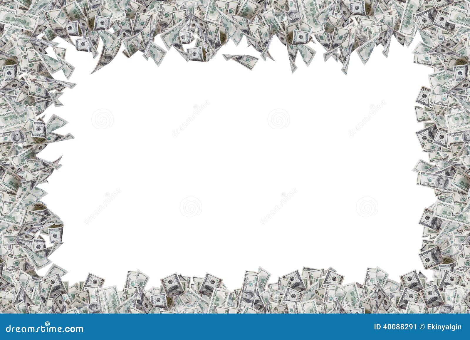 Border of Dollar Banknotes stock image. Image of budget - 40088291