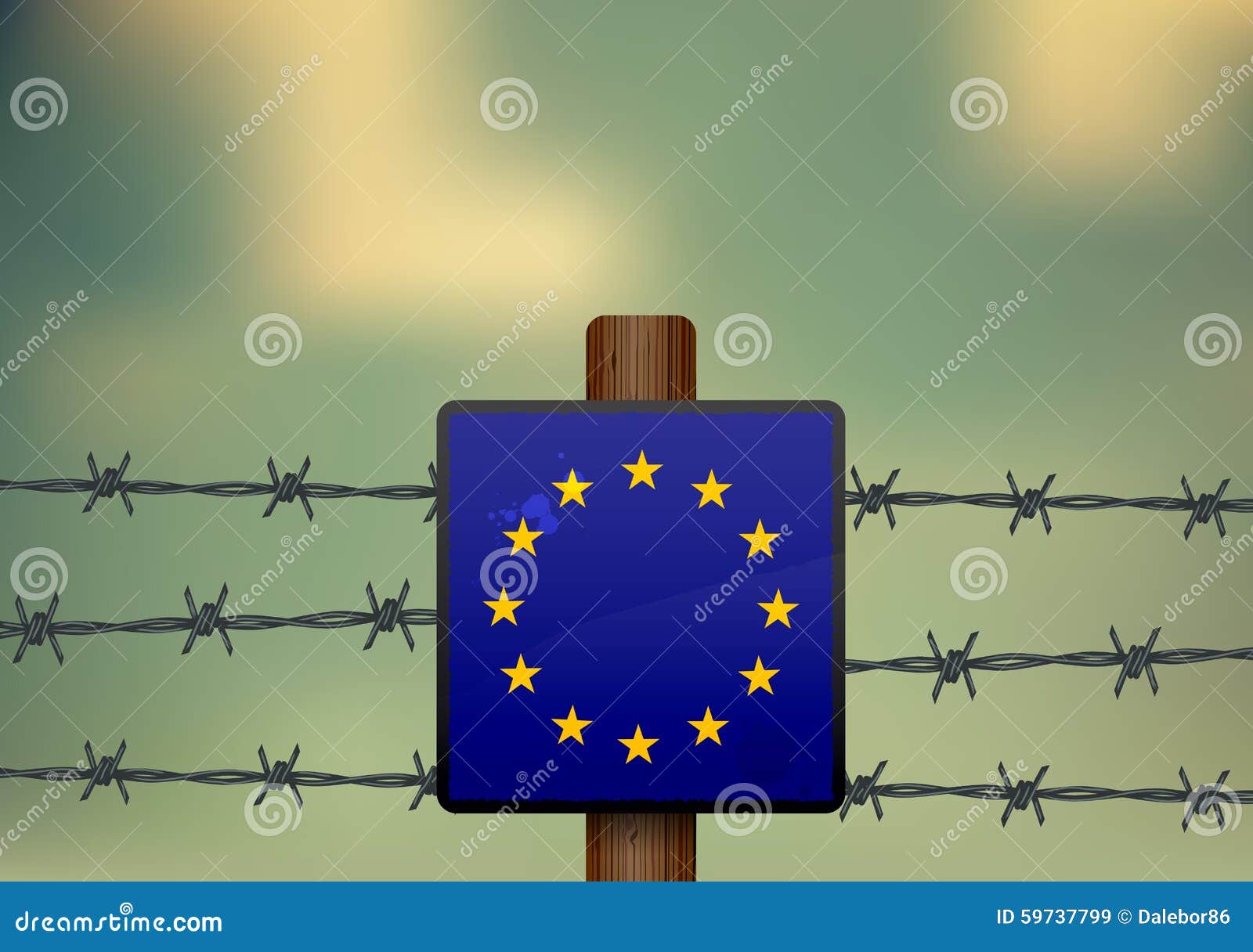 The Border of the European Union Stock Vector - Illustration of ...