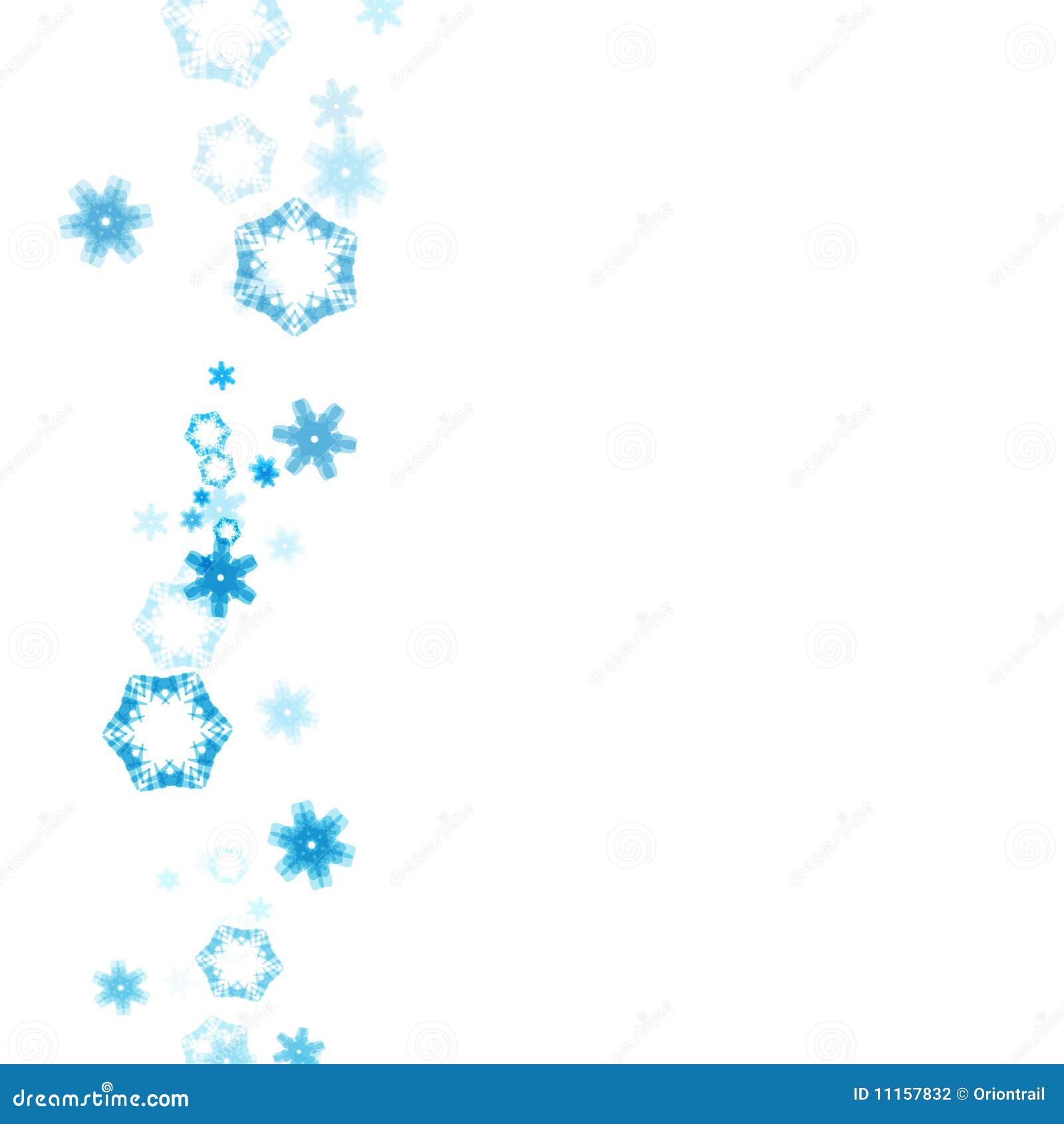 Border with Falling Snowflakes Stock Illustration - Illustration of ...