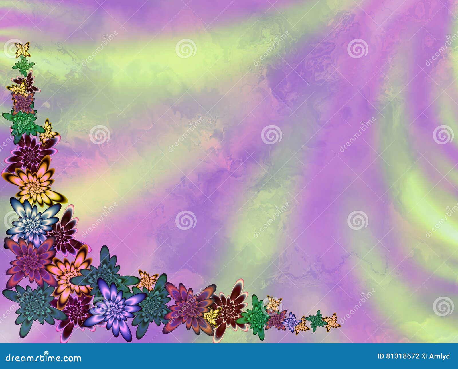 Border Floral Radiant stock illustration. Illustration of graphic ...