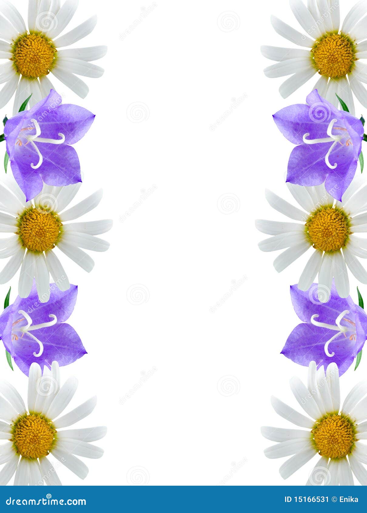 Border of flowers stock image. Image of handbell, frame - 15166531