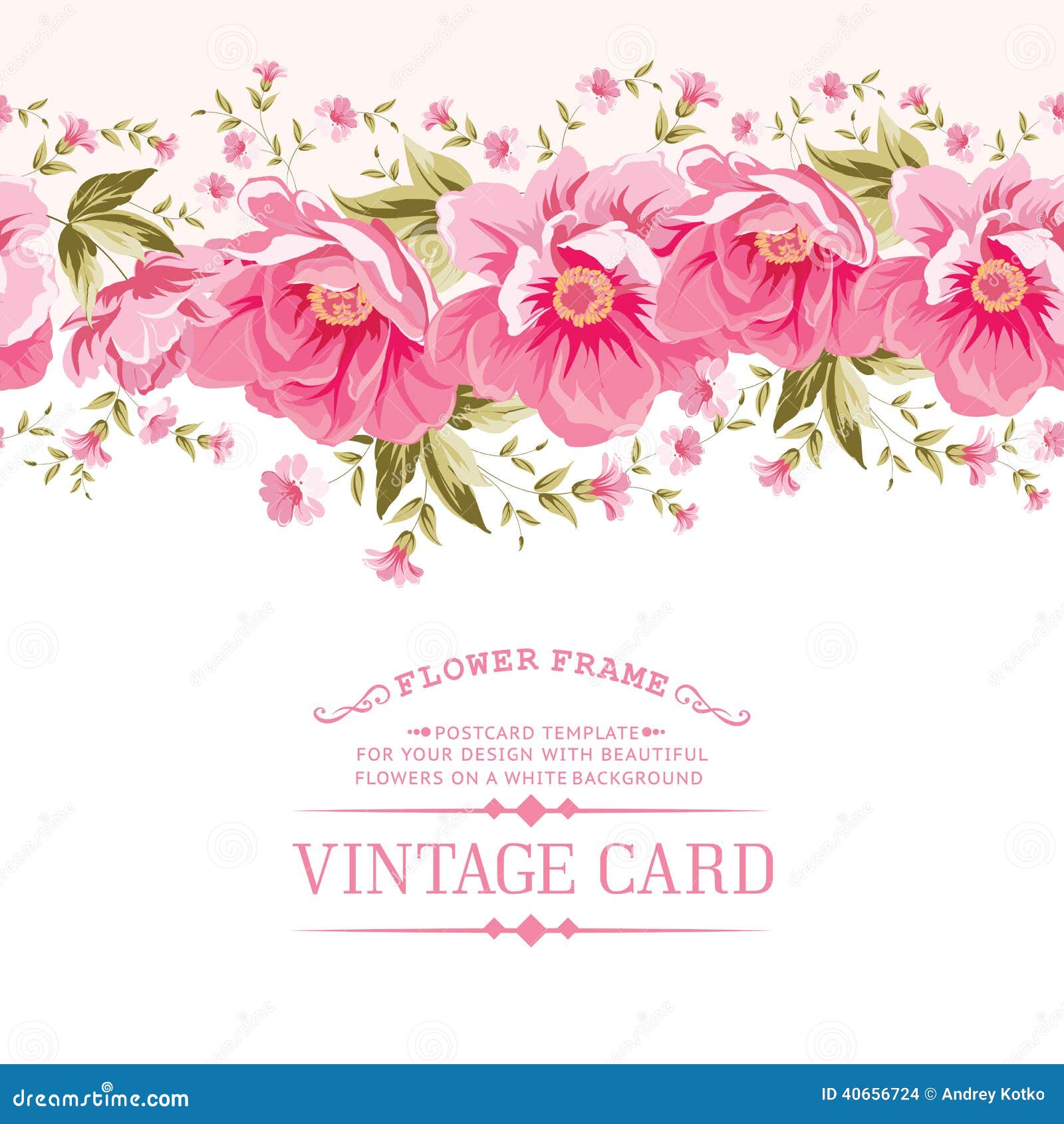 Border of Flowers for Seamless Texture. Textile Design Stock Vector ...