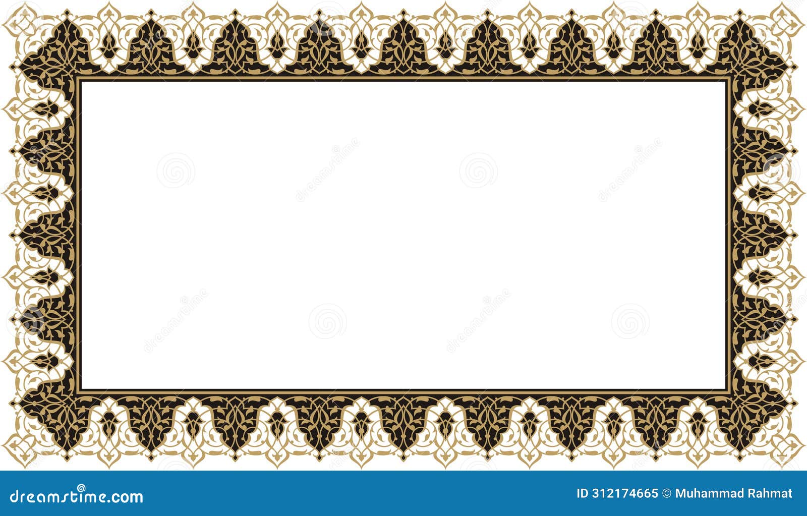 A Border Frame, Corner Design Template. Elements in Eastern Style ...