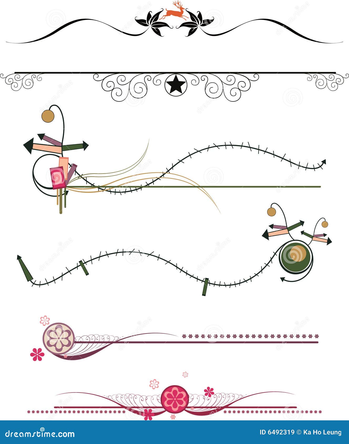 Border Frame Design Elements Stock Vector - Illustration of curl ...