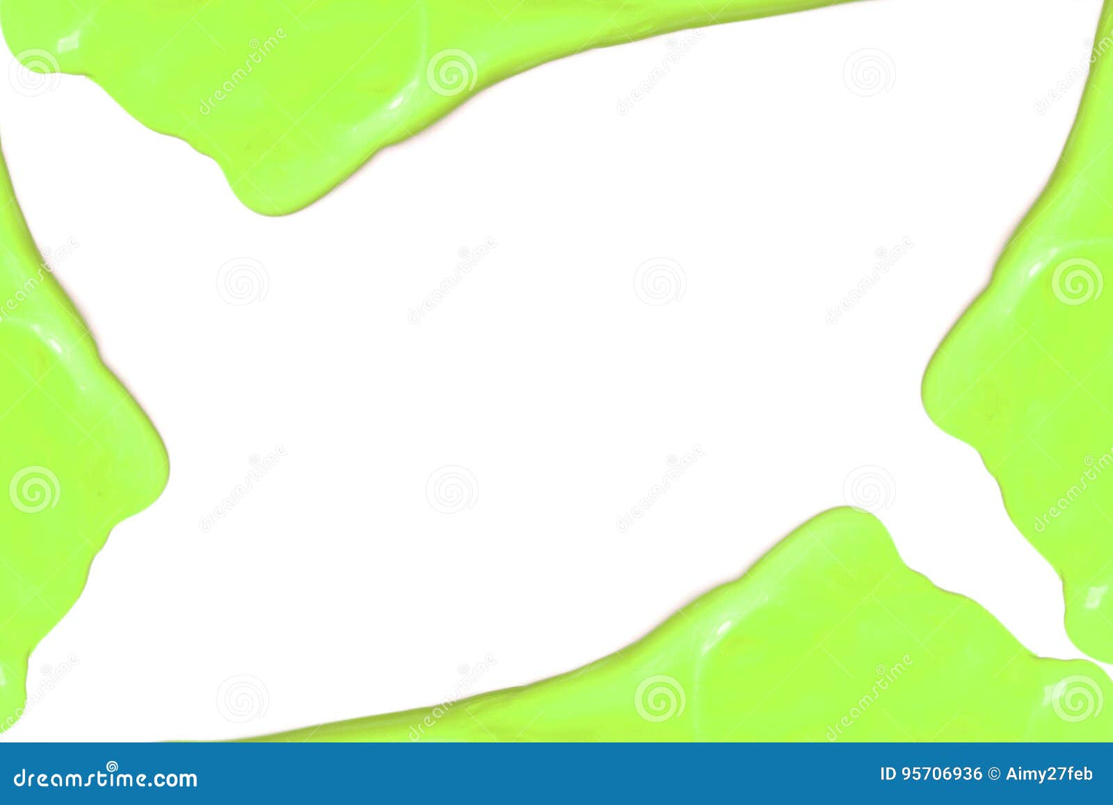 Border Frame Made of Acrylic Color Brush Stroke. Isolated on White ...