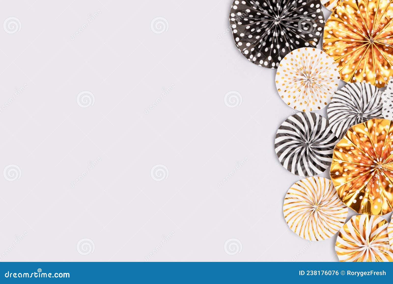 Border Frame Made of Colorful Paper Fans. Stock Photo - Image of ...