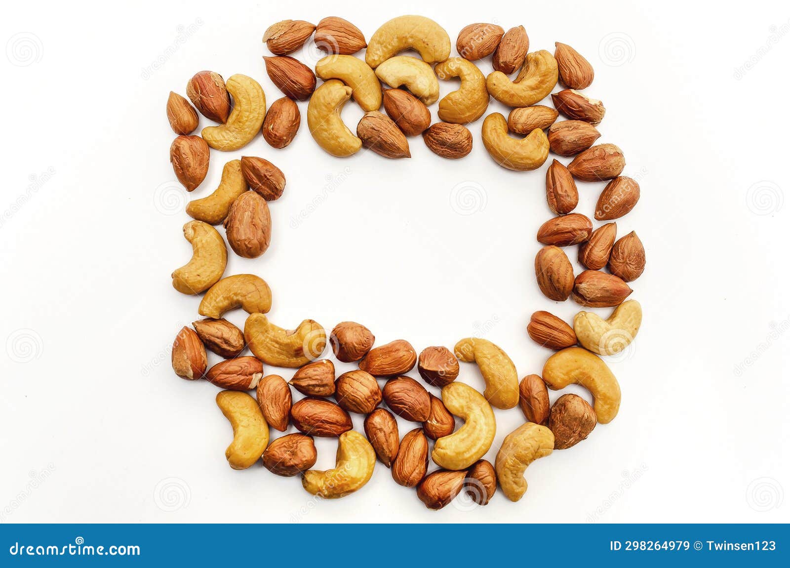 The Border Frame is Made of Mix of Nuts Stock Image - Image of berry ...