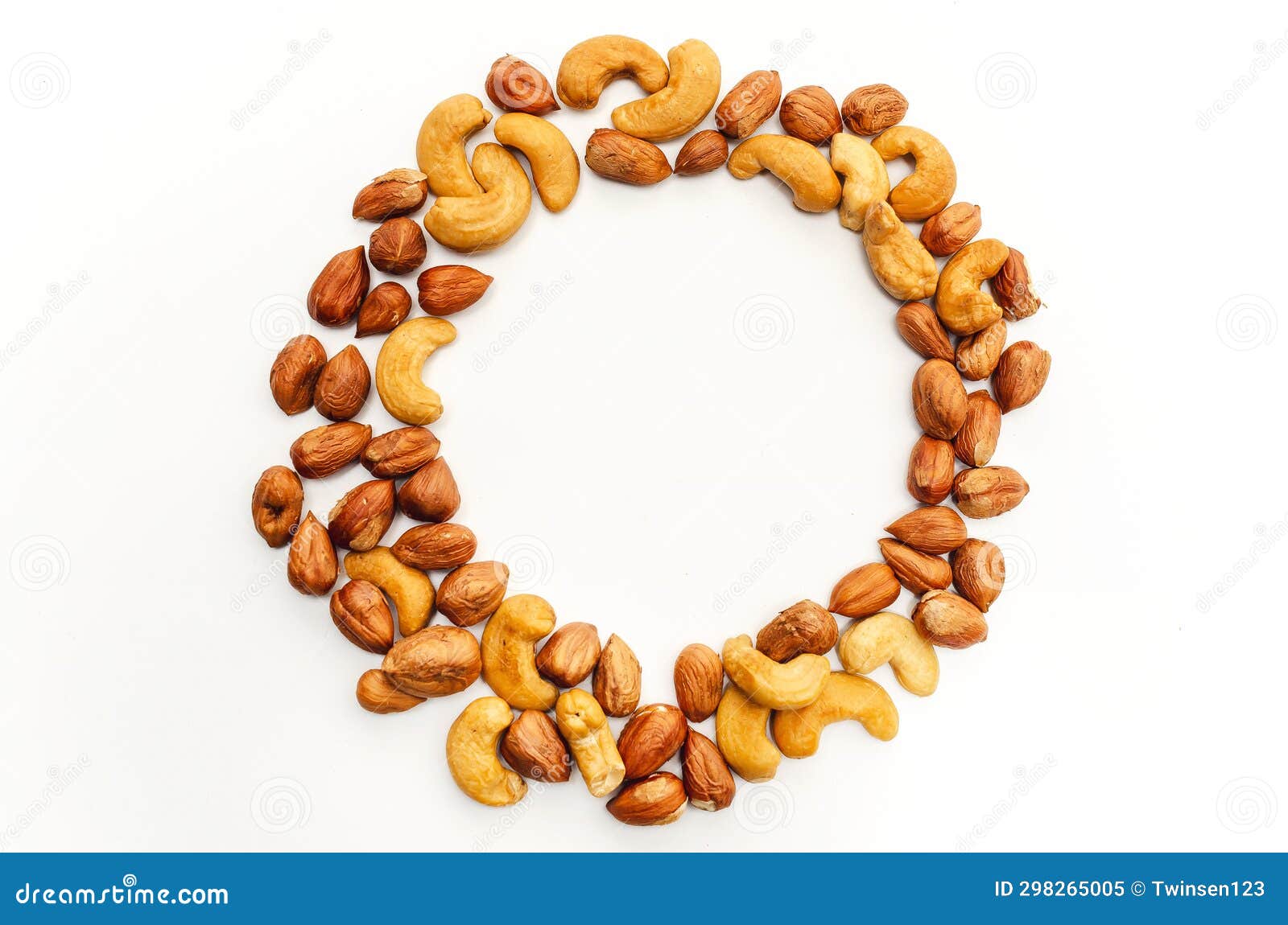 The Border Frame is Made of Mix of Nuts Stock Image - Image of flat ...