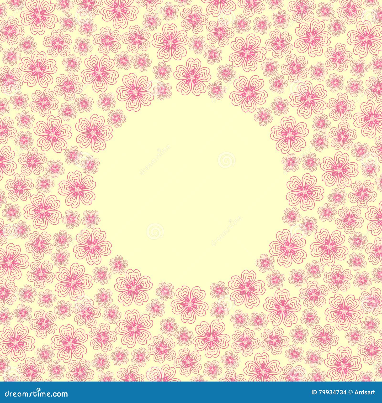 Border Frame with Spring Cherry Flowers Stock Illustration ...