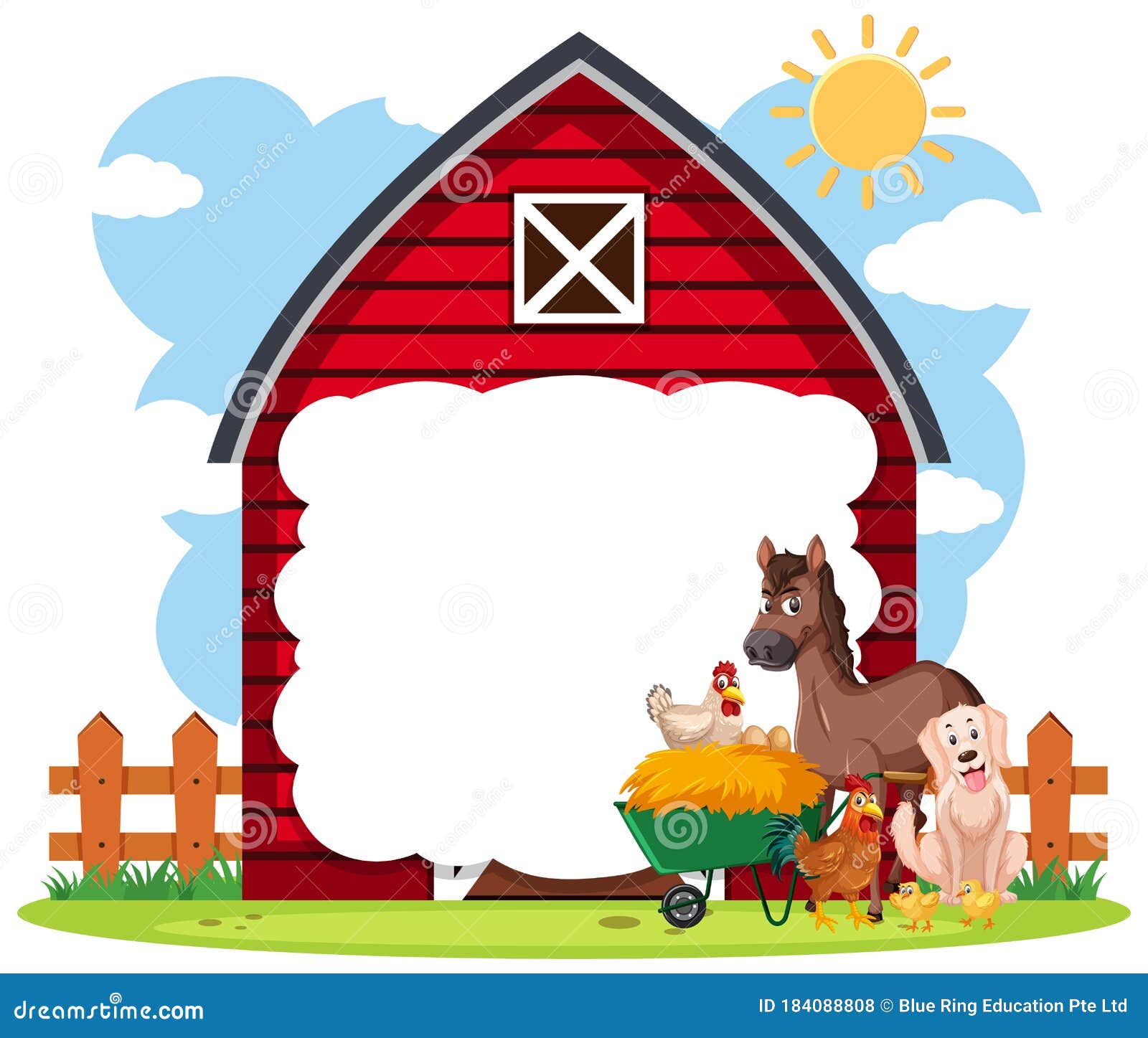 Border Frame Template with Gardening Theme Background Stock Vector ...