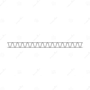 Border Frame Wavy Line Divider, Geometric Shape Element, Horizontal ...