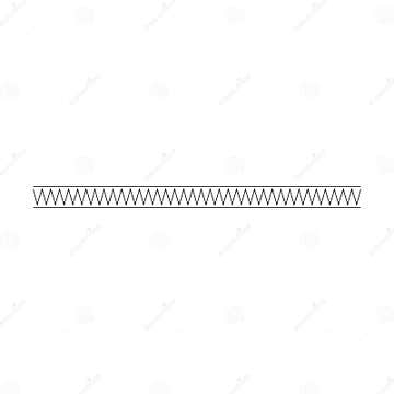 Border Frame Wavy Line Divider, Geometric Shape Element, Horizontal ...