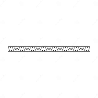 Border Frame Wavy Line Divider, Geometric Shape Element, Horizontal ...