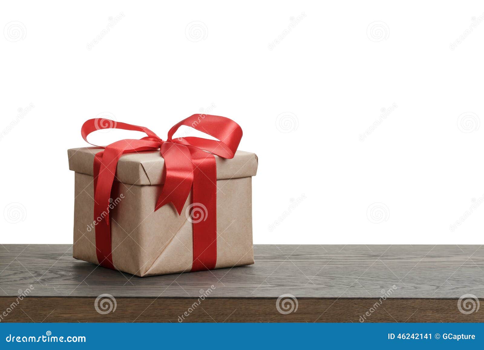 Border with Gift Box with Red Ribbon Bow Stock Image - Image of paper ...