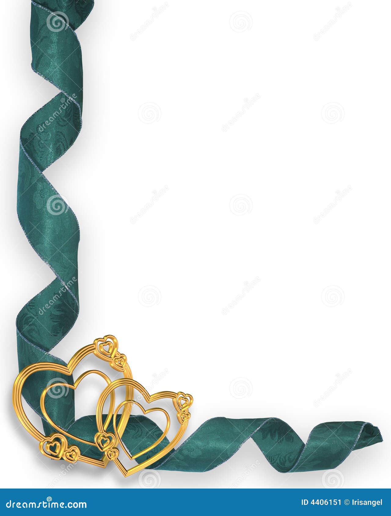 Blue Border Hearts Ribbons Stock Illustrations – 36 Blue Border Hearts ...