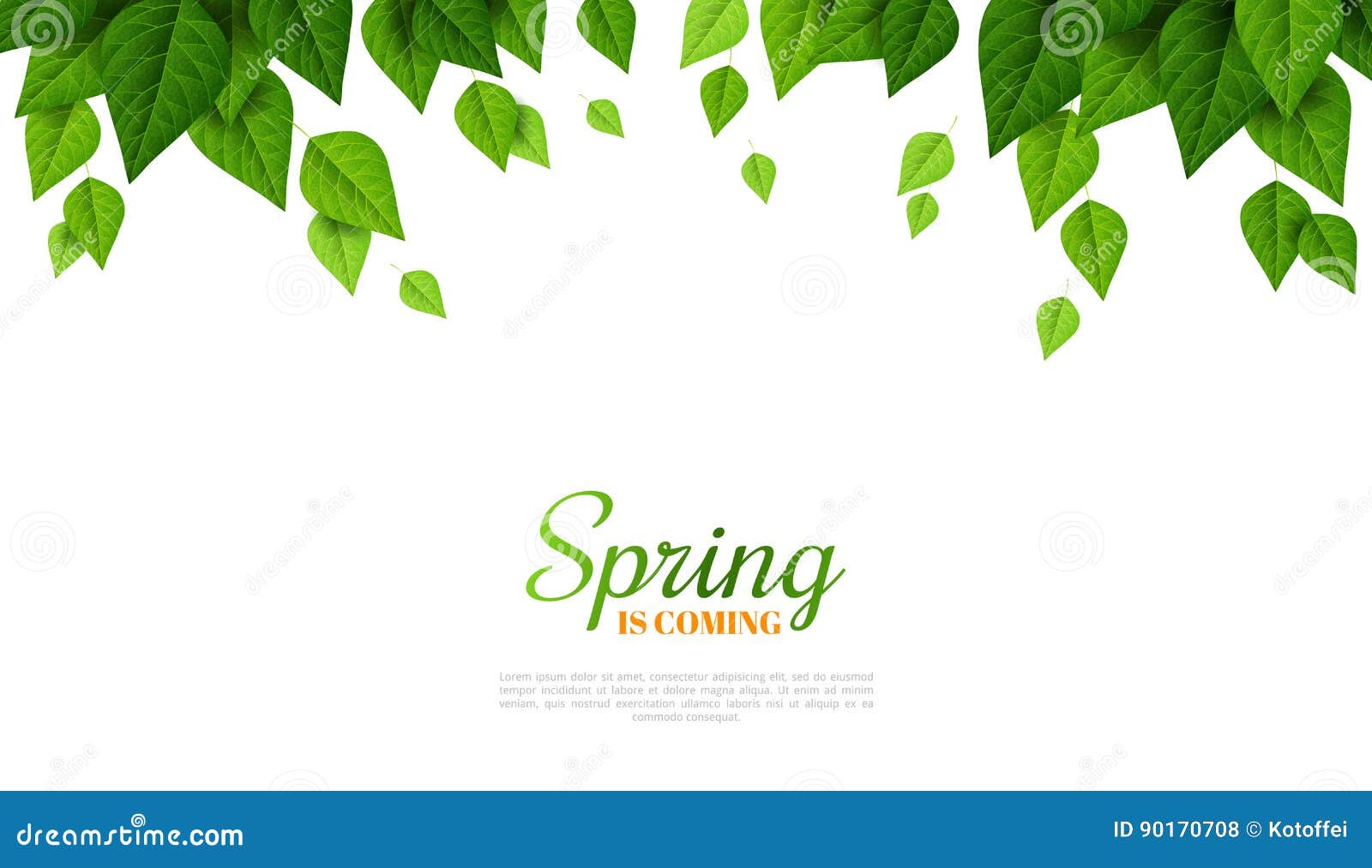 Border with Green Leaves on White Stock Vector - Illustration of citrus ...