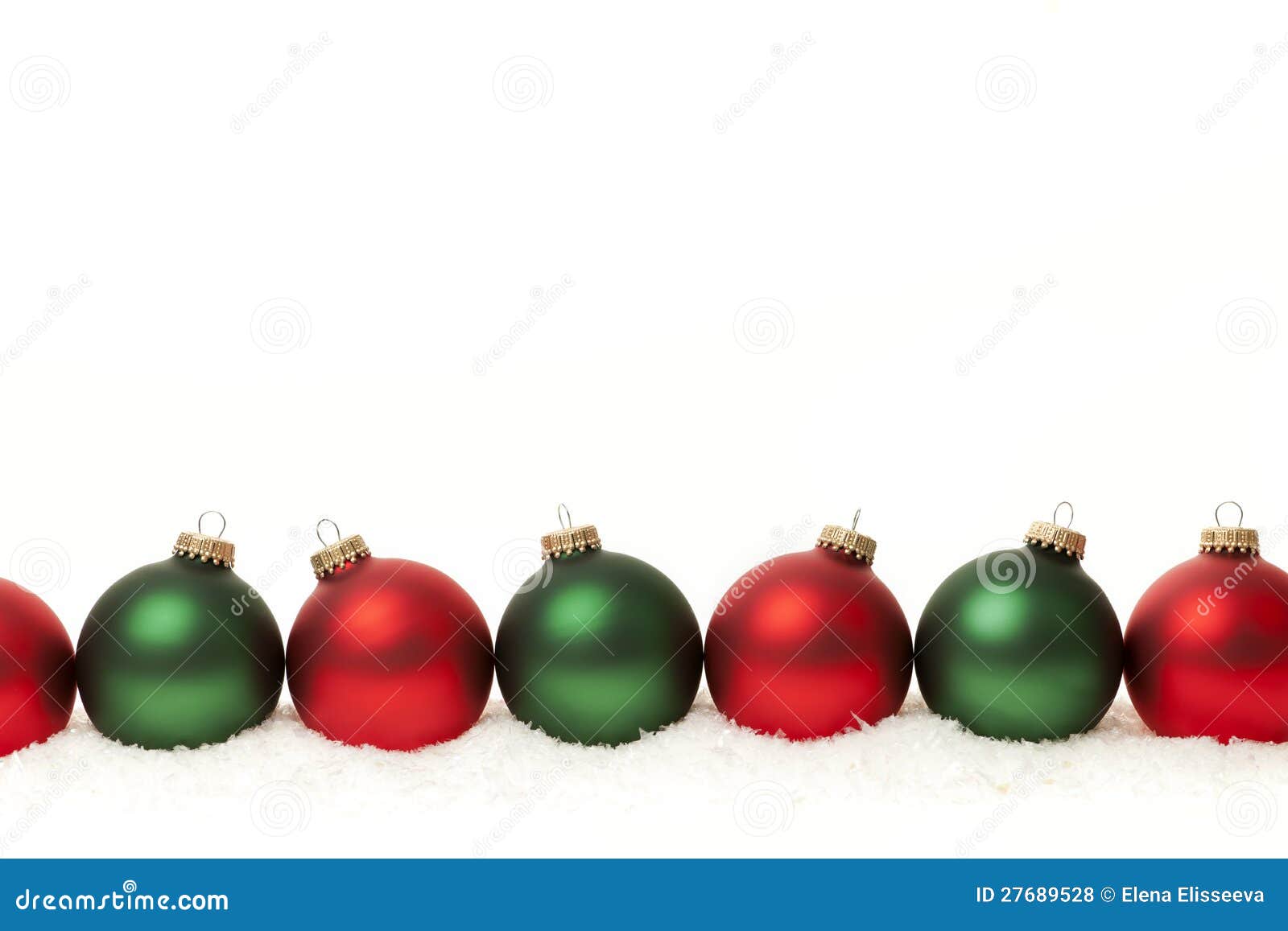 Border of Green and Red Christmas Balls Stock Photo - Image of ornament ...