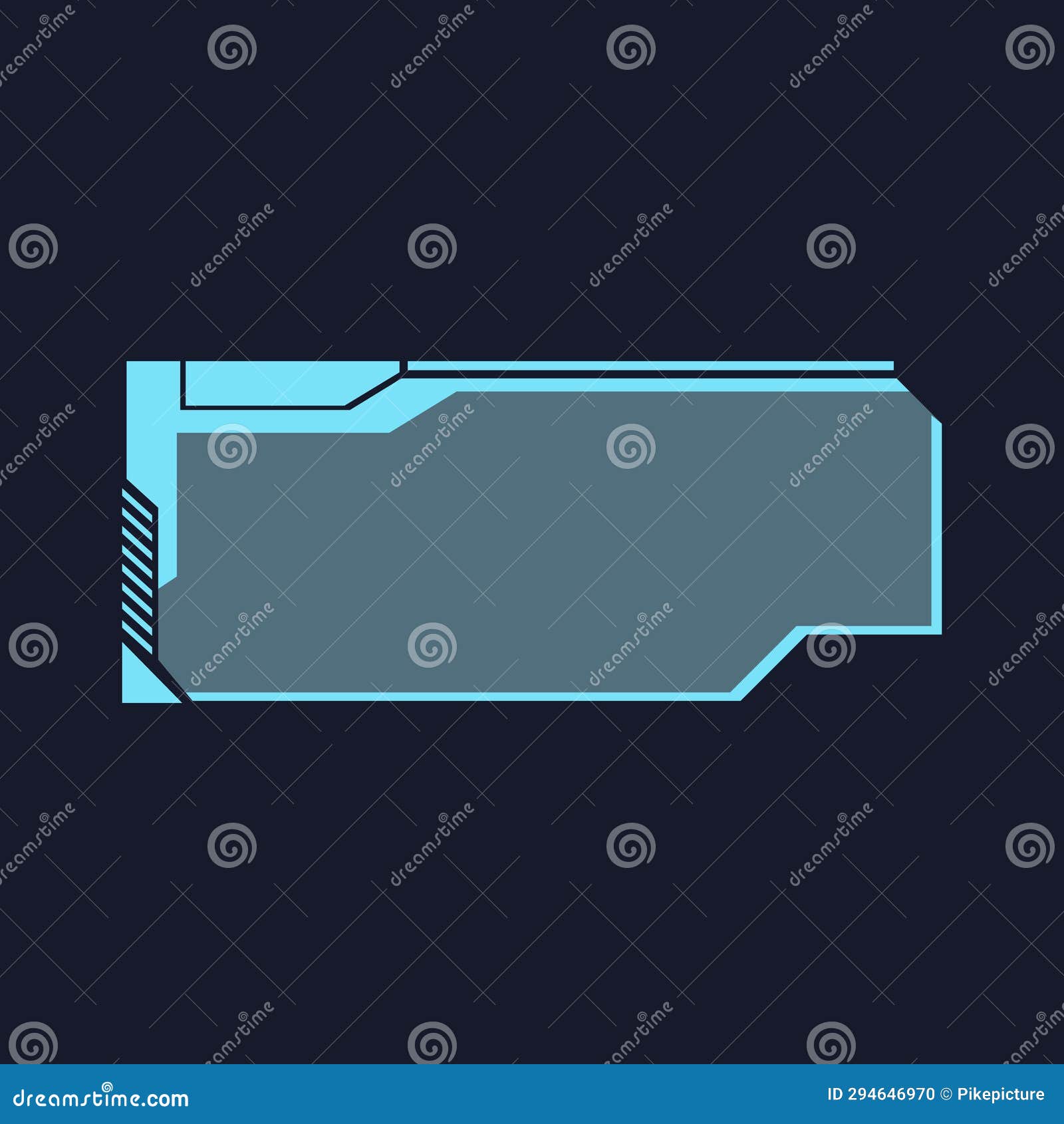 Border Hud Frame Cartoon Vector Illustration Stock Vector ...