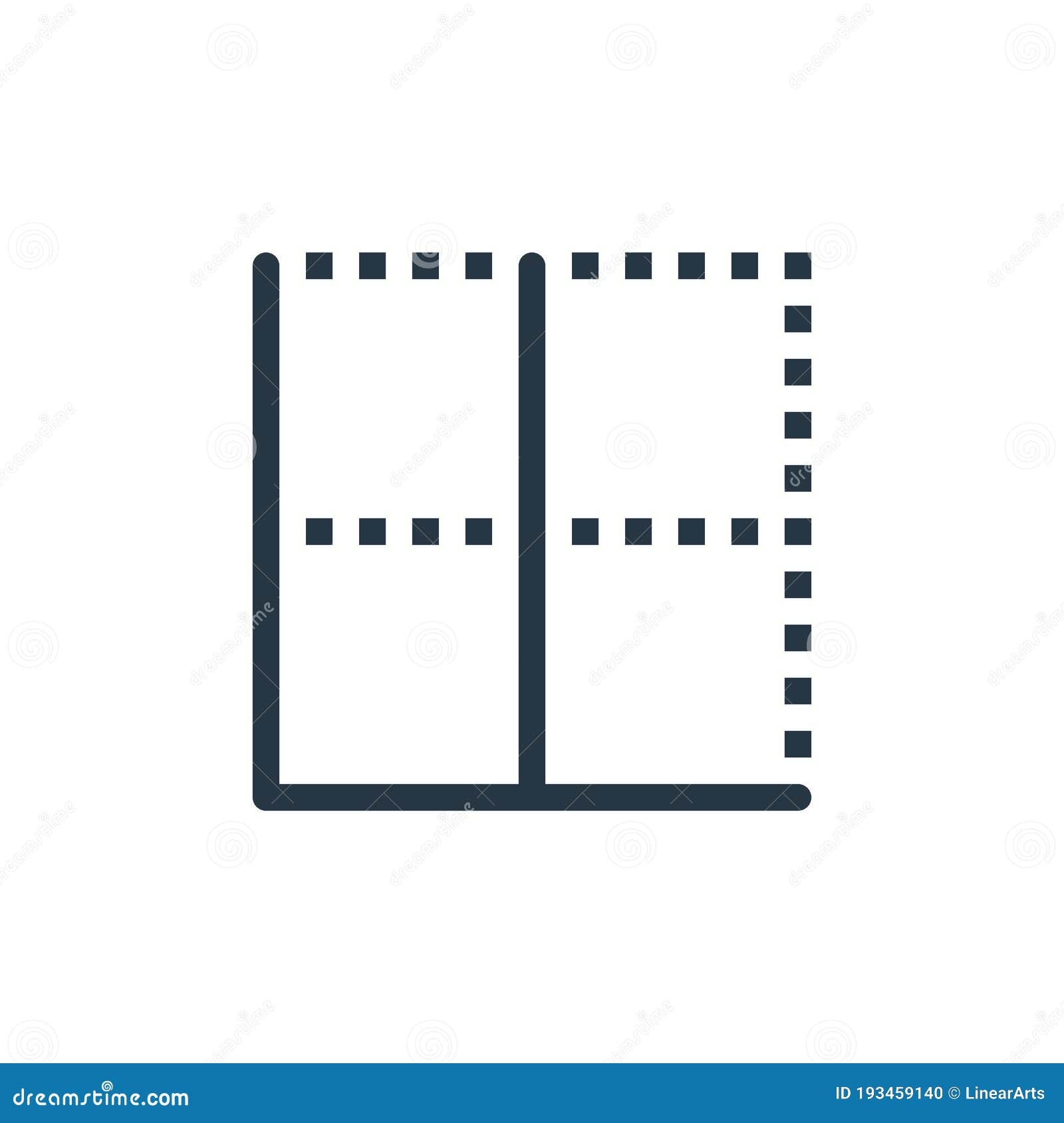 Border Icon Vector from Spreadsheet Concept. Thin Line Illustration of ...