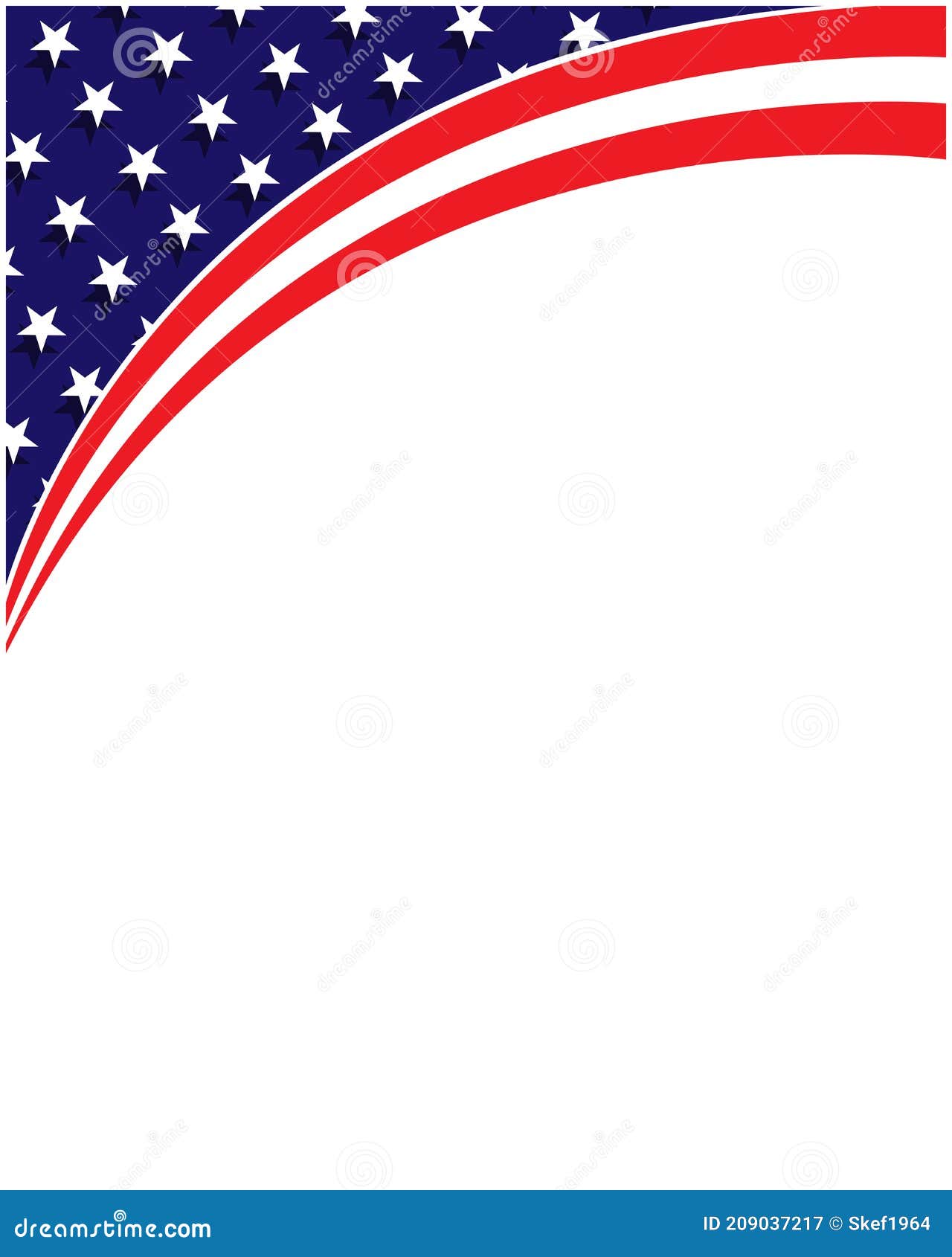 American Abstract Flag Corner Border Design Template Stock Vector ...