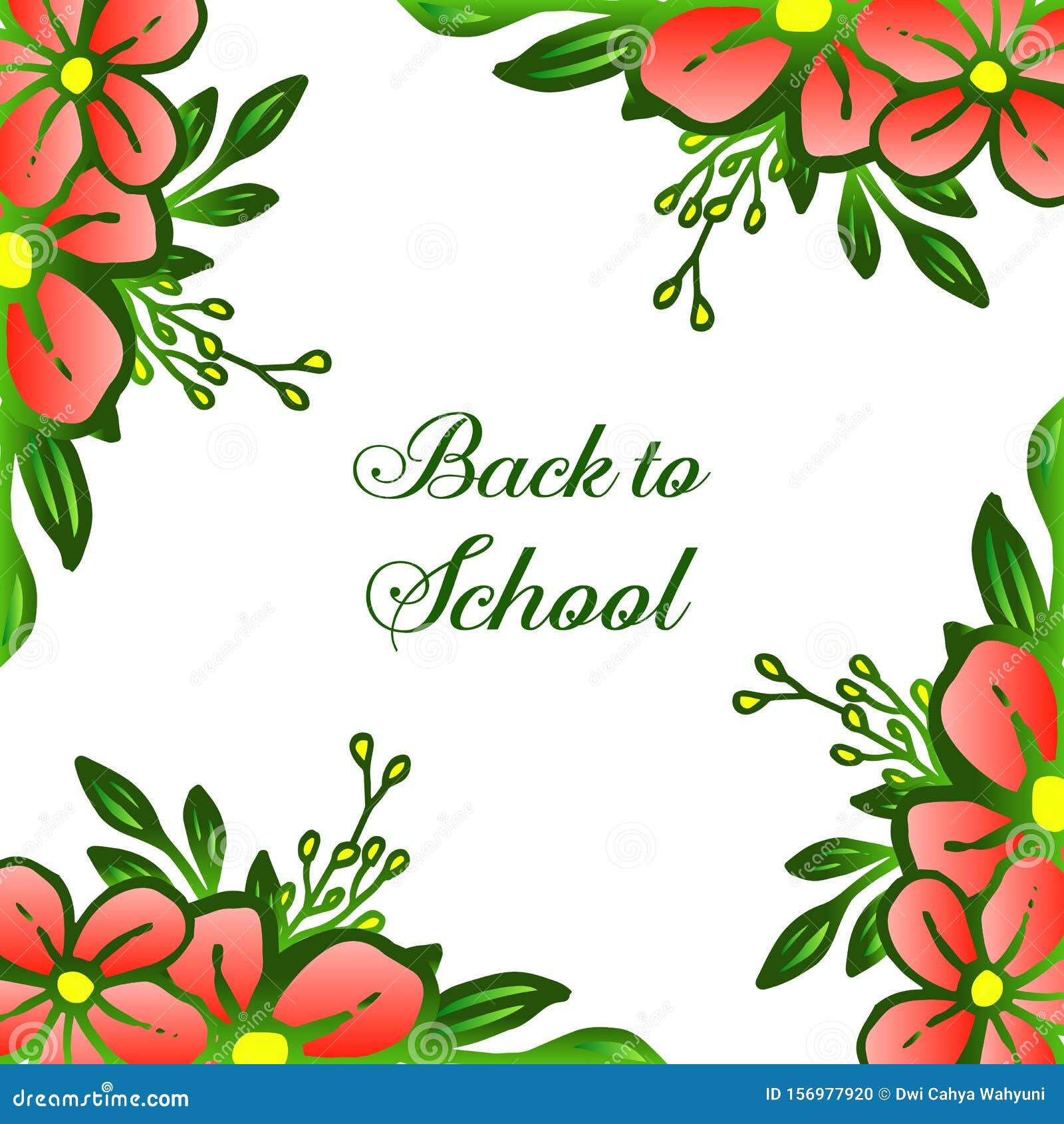 Border of Leaf Flower Frame, for Template Decoration of Card Back To ...