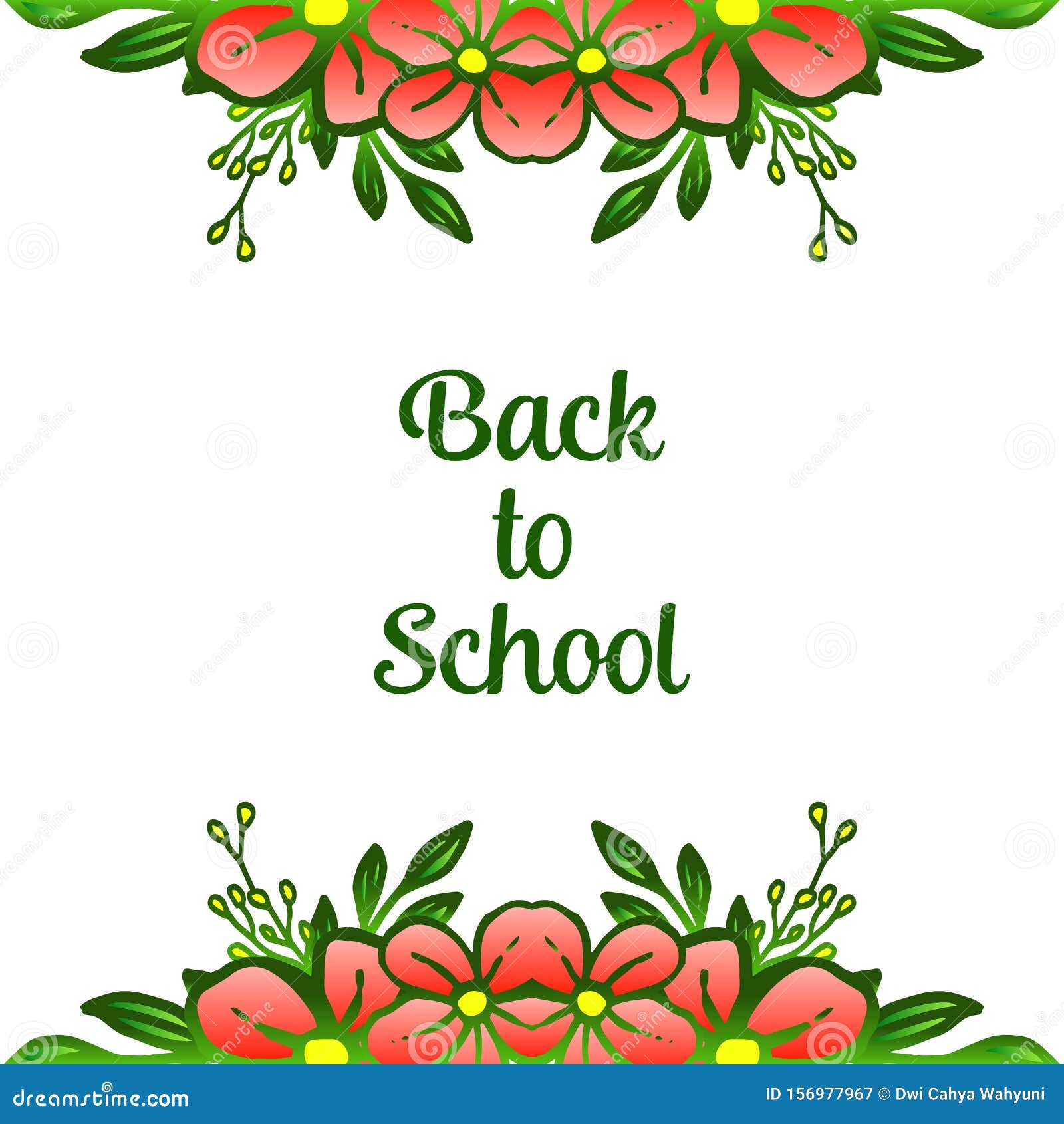 Border of Leaf Flower Frame, for Template Decoration of Card Back To ...