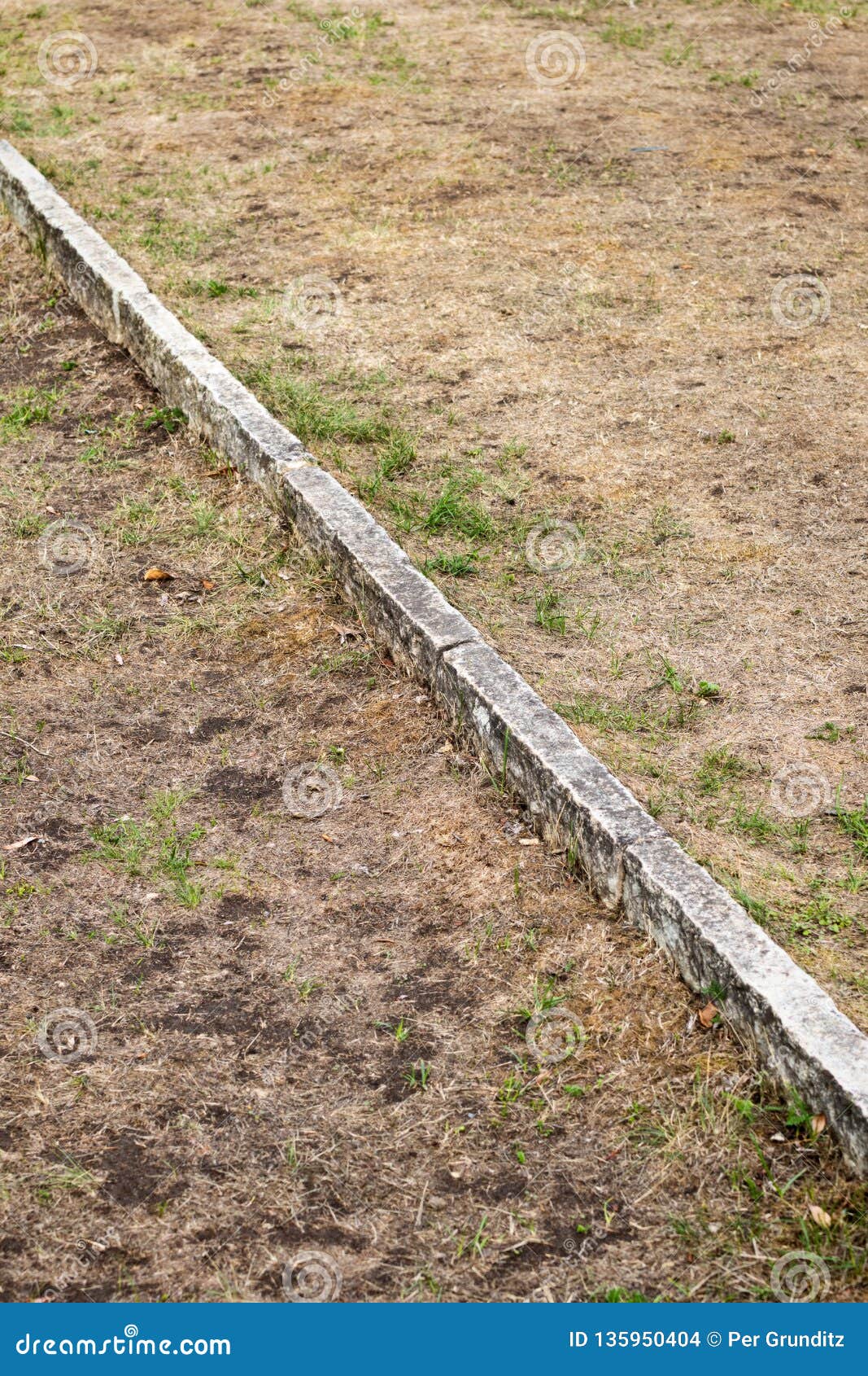 Boundary Line in Lawn Made of Limestone Stock Photo - Image of outdoors ...