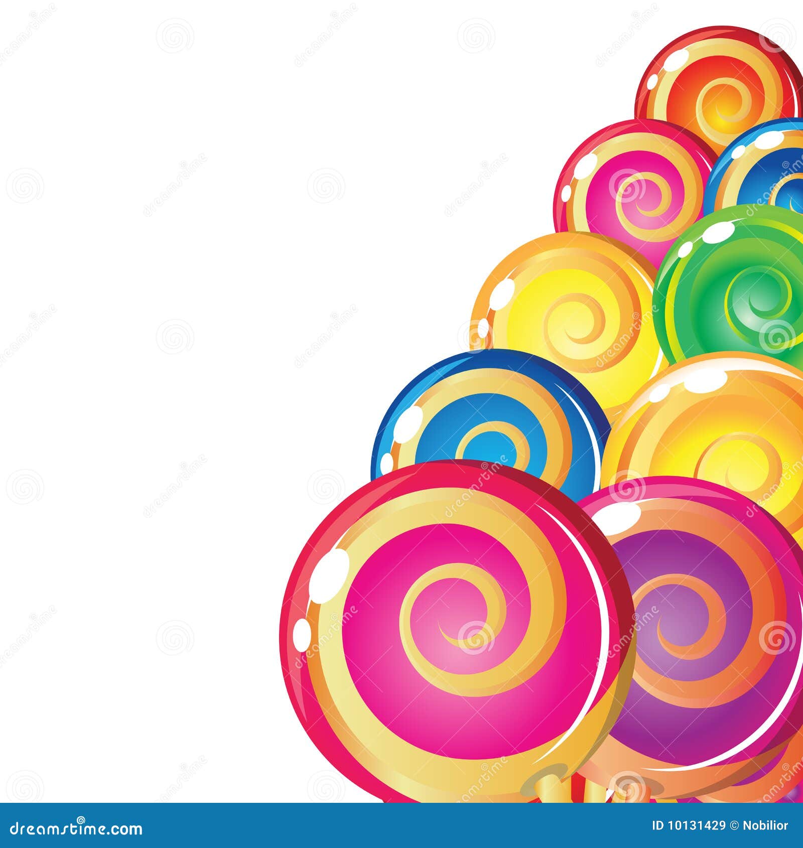 Rainbow Lollipop Border