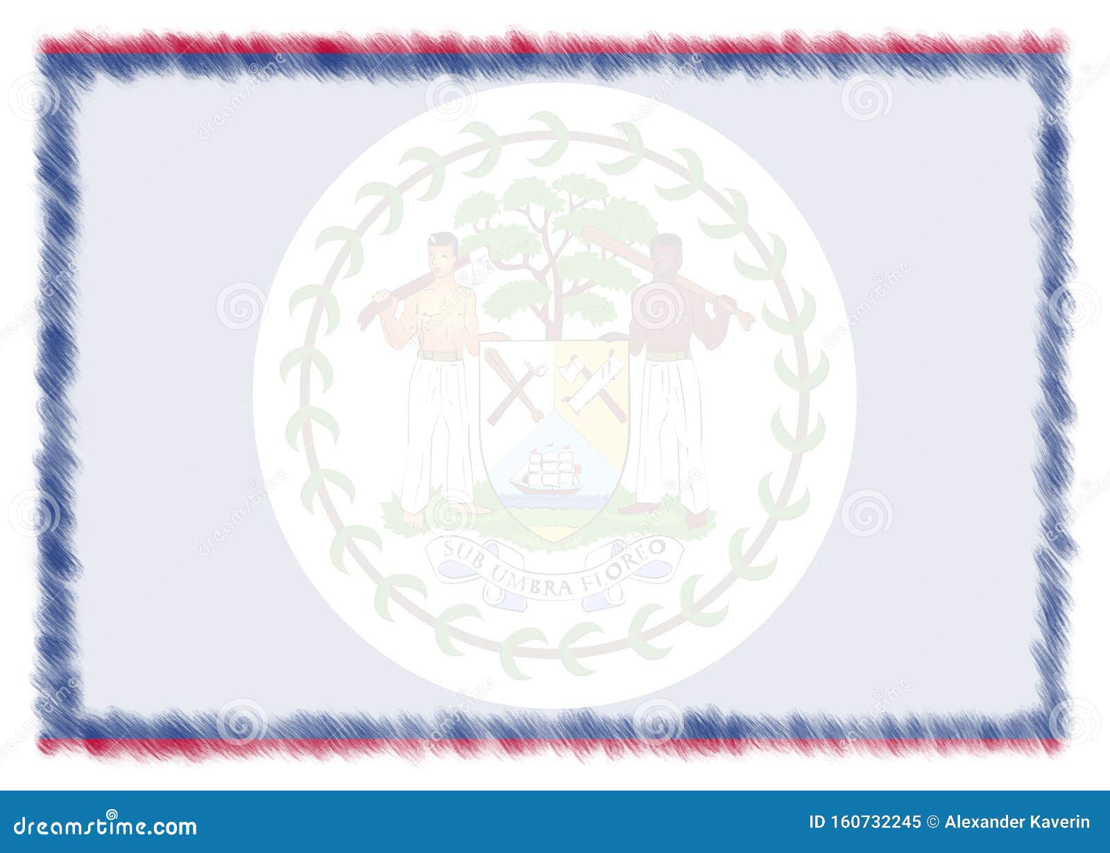 Border Made with Belize National Flag Stock Image - Image of country ...