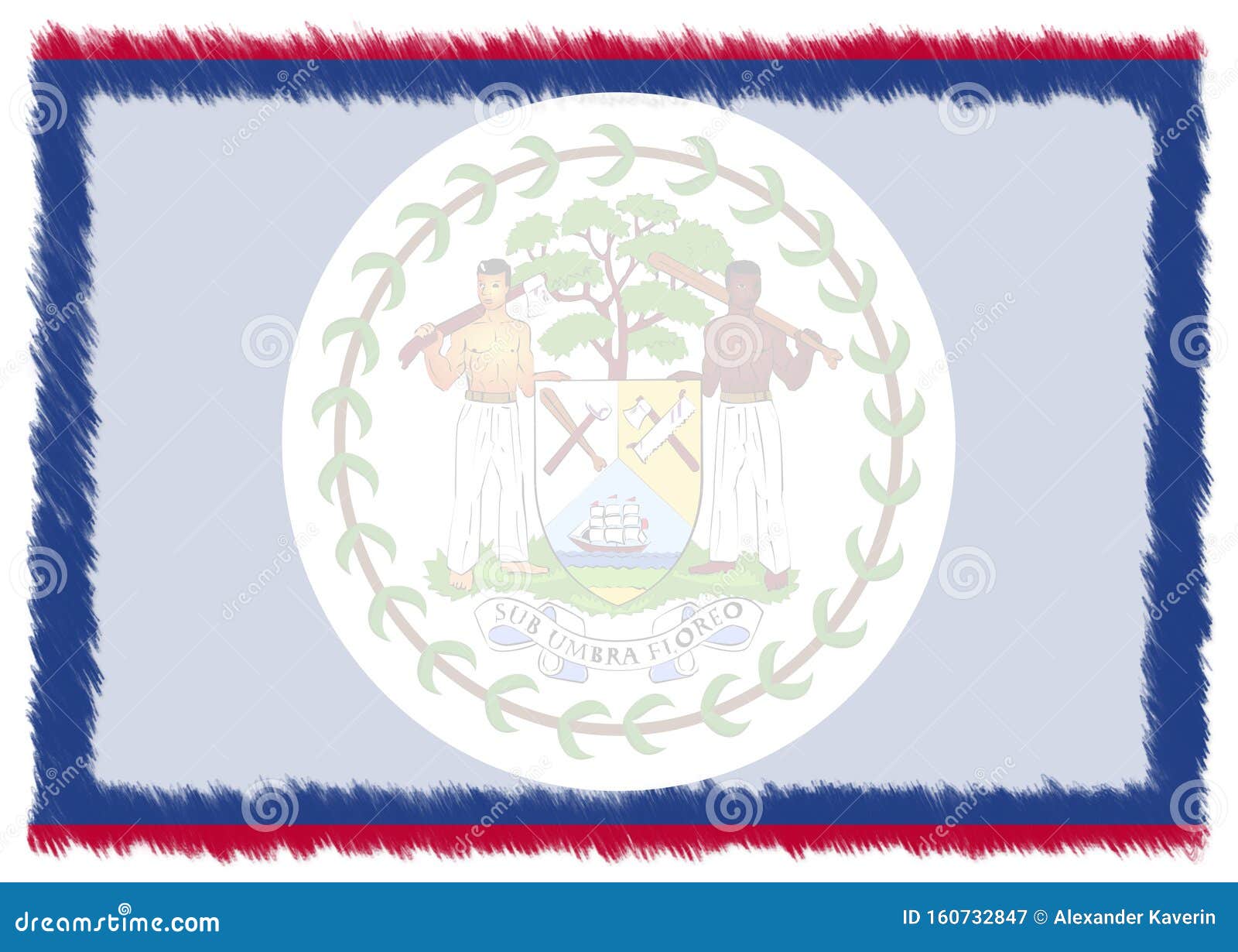 Border Made with Belize National Flag Stock Image - Image of poster ...