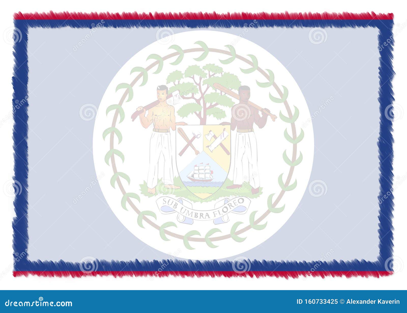 Border Made with Belize National Flag Stock Image - Image of belize ...