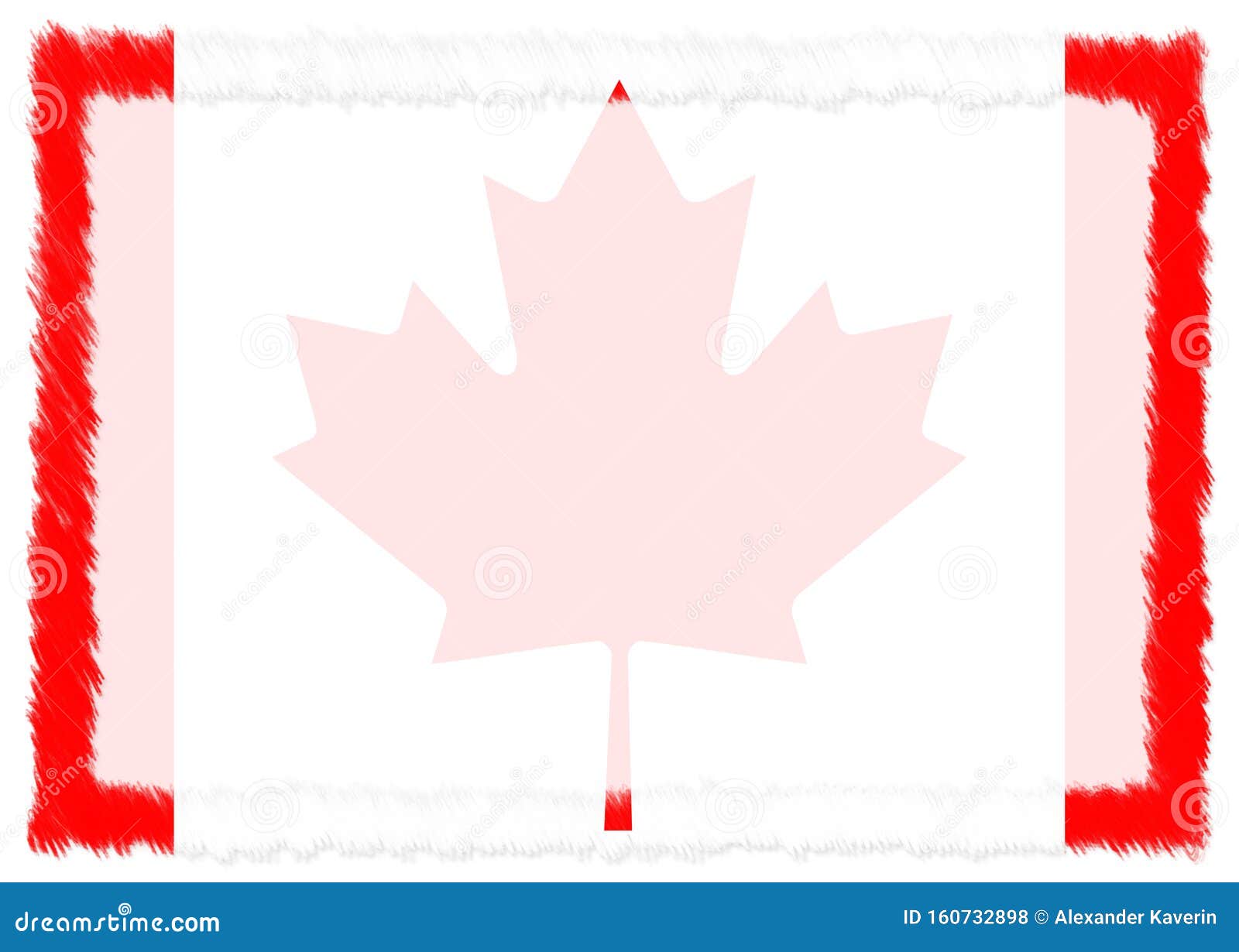 Border Made with Canada National Flag Stock Illustration - Illustration ...