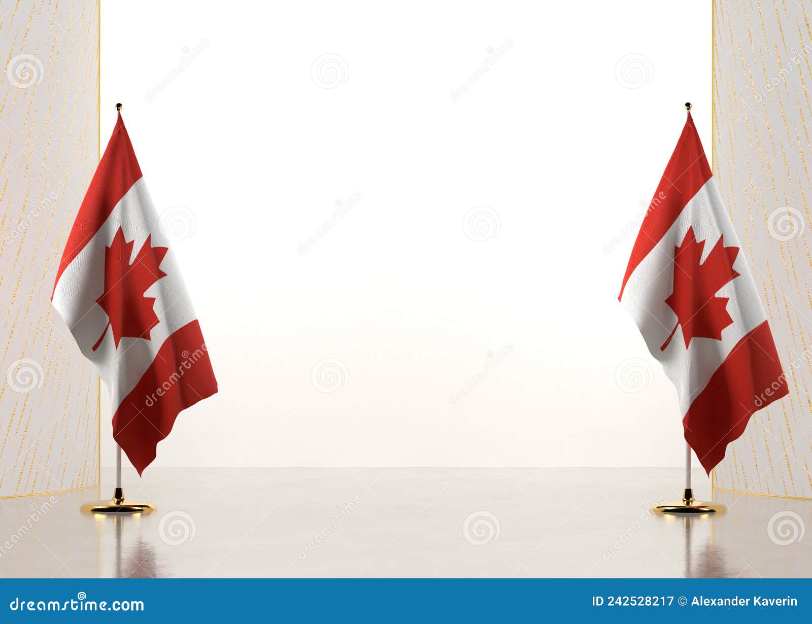 Horizontal Frame and Border with Canada Flag Stock Illustration ...