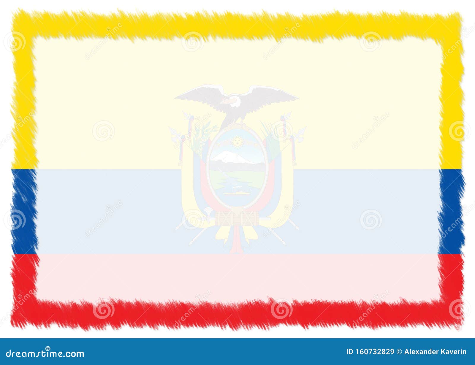 Border Made with Ecuador National Flag Stock Illustration ...