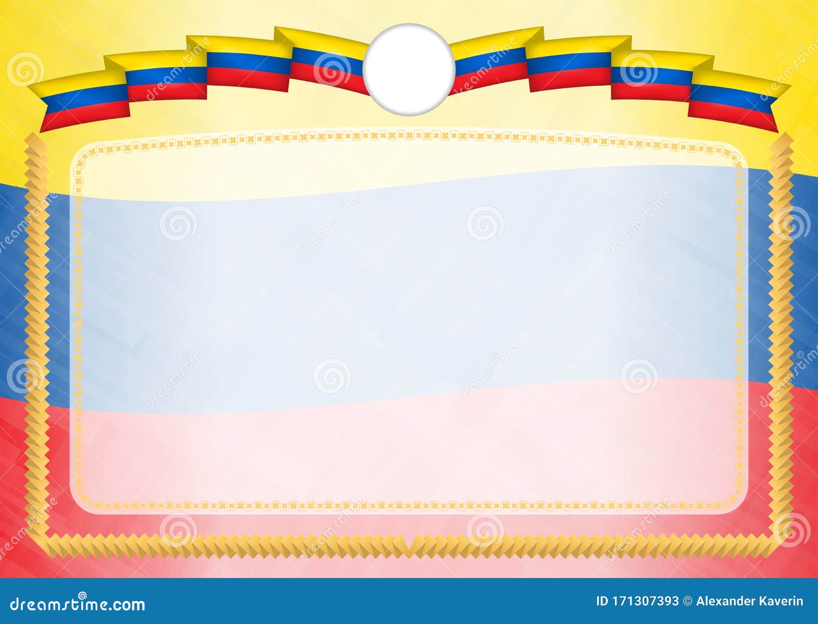 Border Made with Ecuador National Flag Stock Vector - Illustration of ...