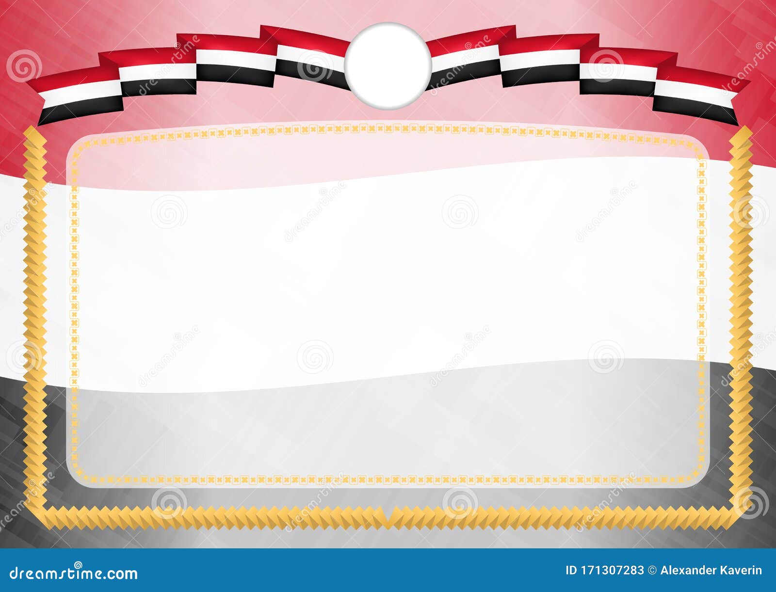 Border Made with Egypt National Flag Stock Vector - Illustration of ...